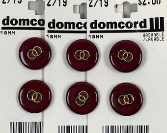 WINE BURGUNDY Vintage Italian Buttons for Clothing / 1 Buttons ...