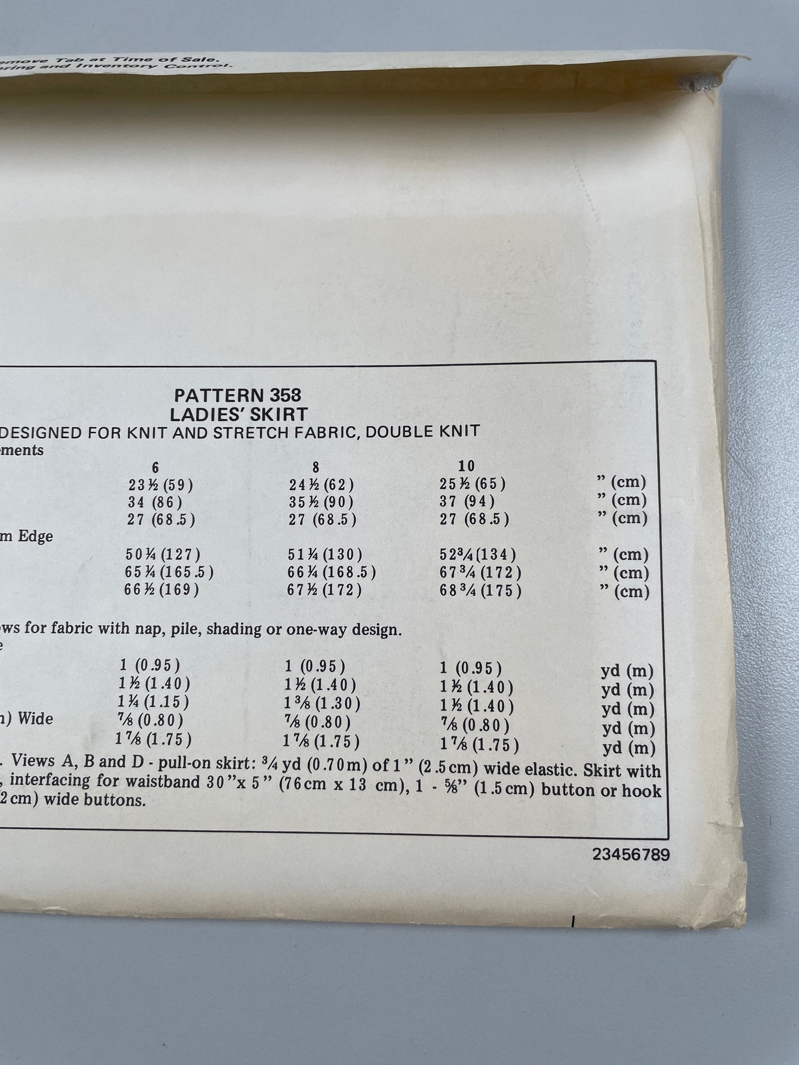 Kwik Sew 358 FF Uncut Ladies Skirt Size 6-8-10 in Four Styles for Knit ...