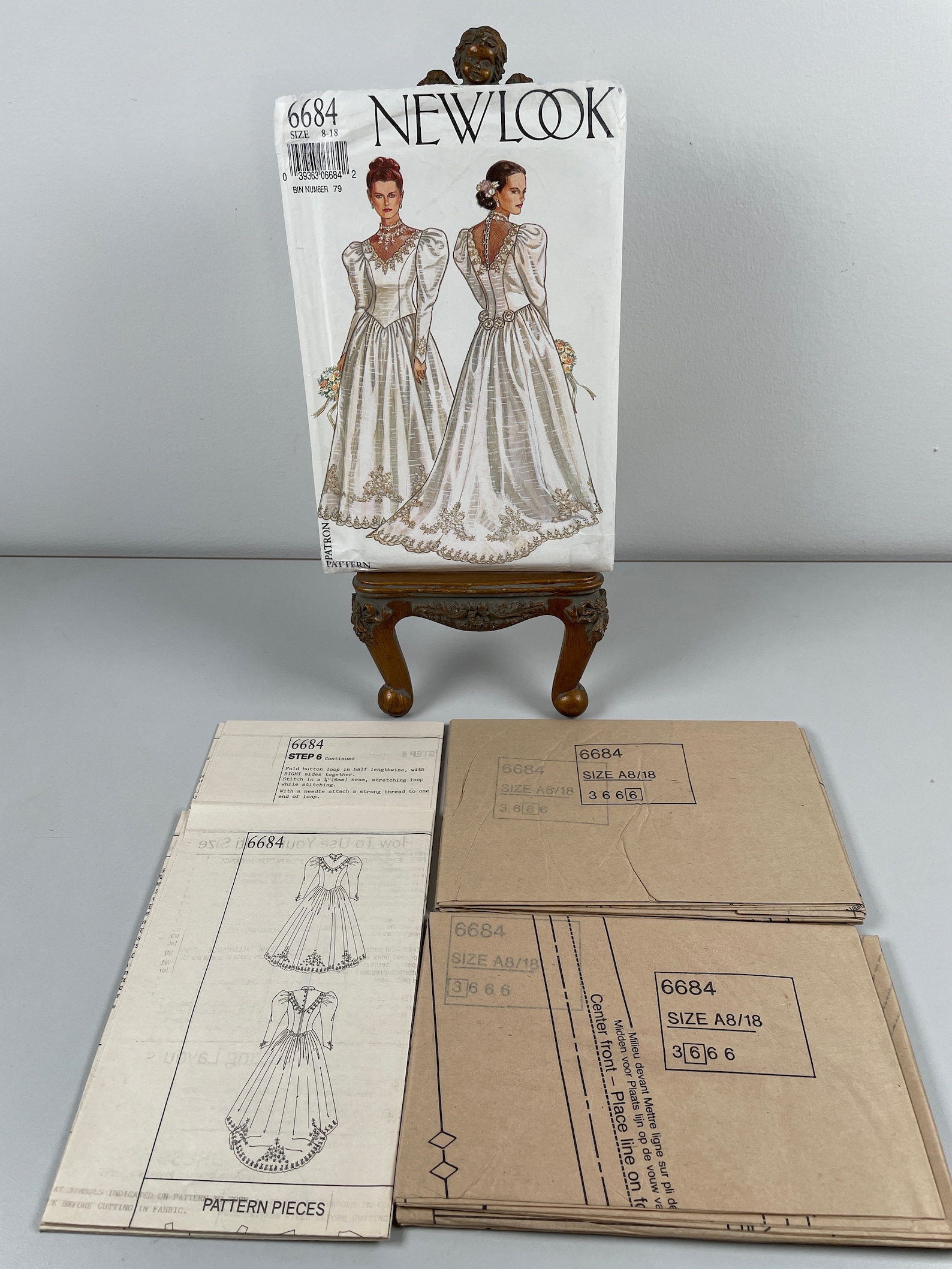 Simplicity New Look 6684 FF Uncut Size 8-18 Bust 34-44” Wedding Dress ...
