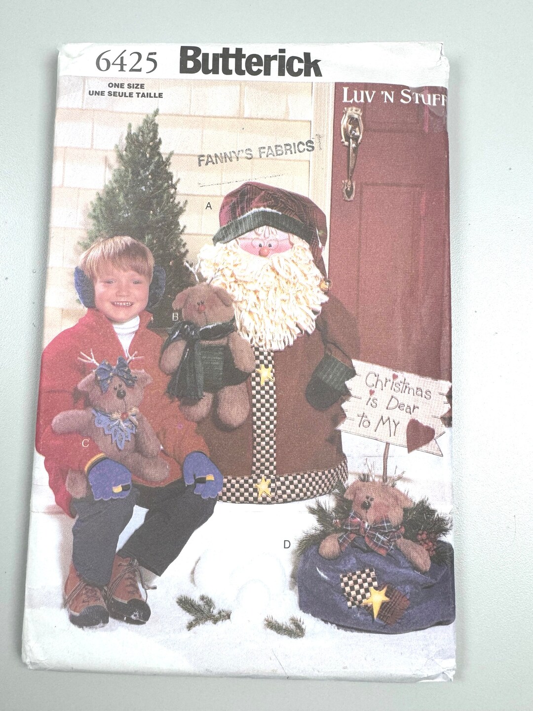 Butterick 6425 FF Uncut Porch Santa & Reindeer 14” Santa 28” Tall ...