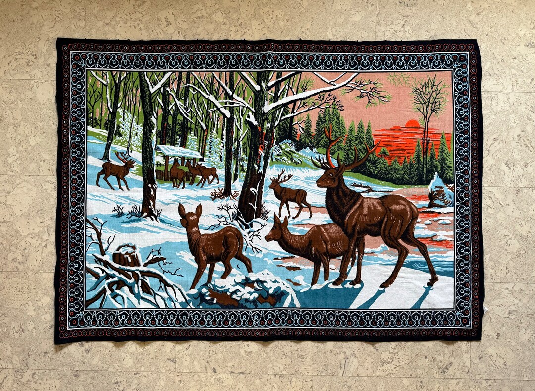 Vintage Cotton Throw Wall Hanging Table Top Throw. 52 W - Etsy