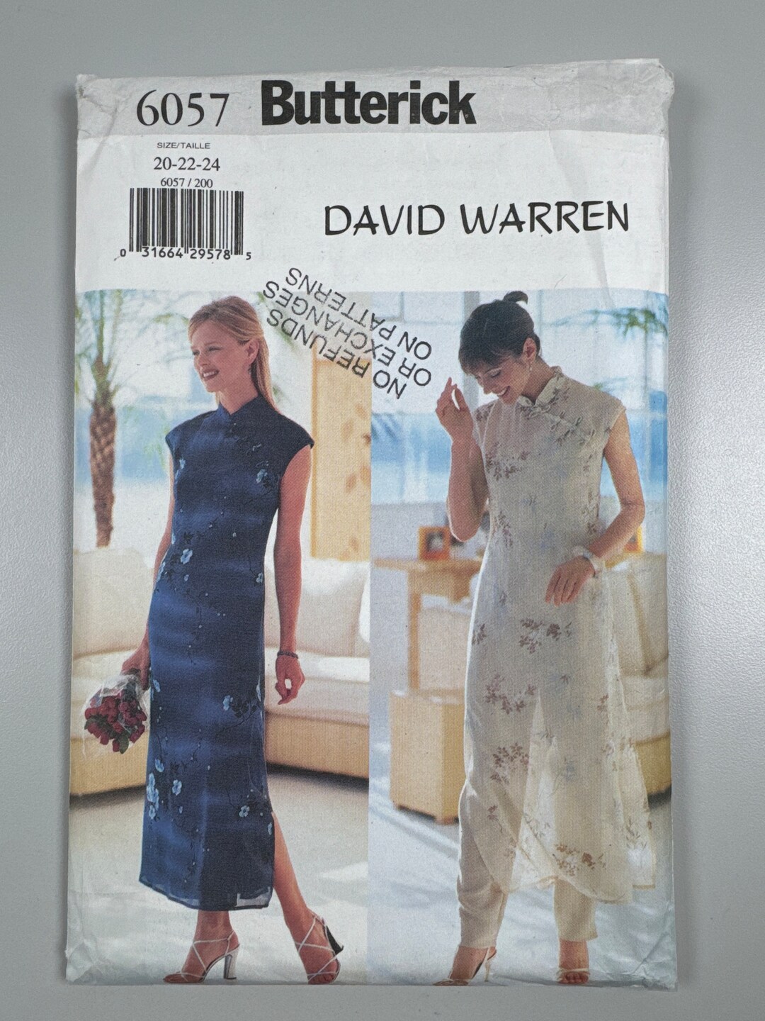 Butterick 6057 FF Uncut Petite Dresses Slips and Pants Size 20, 22, 24 ...
