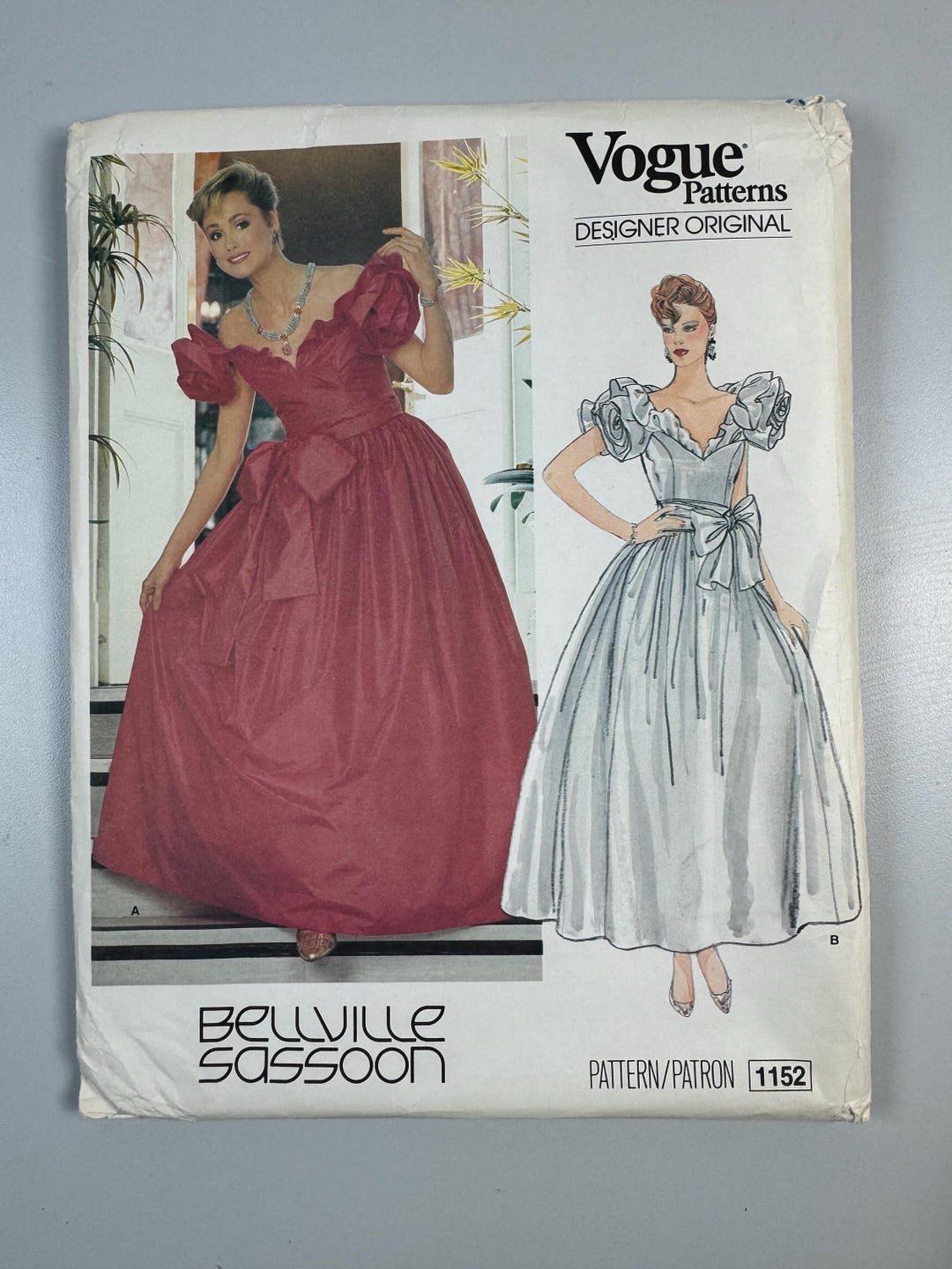 Vogue 1152 FF Uncut Formal Dress and Sash Prom Cocktail Grad Wedding ...