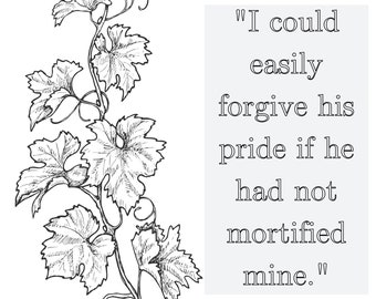 Jane Austen Coloring Pages - Etsy