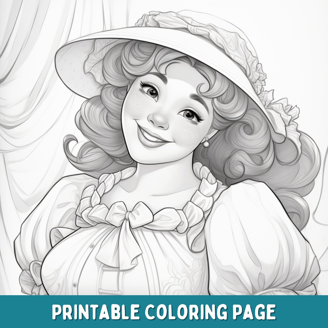 Printable Adult Coloring Page Beautiful Woman Portrait Coloring Page ...