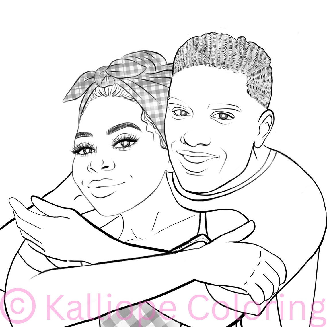 Adult Coloring Pages Printable, Romantic Black Couple Coloring Page ...