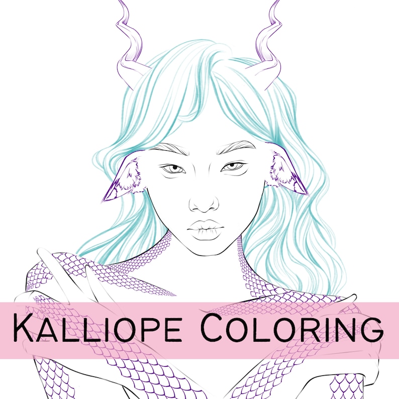 Printable Adult Coloring Page Coloring Pages For Adults Fantasy Woman