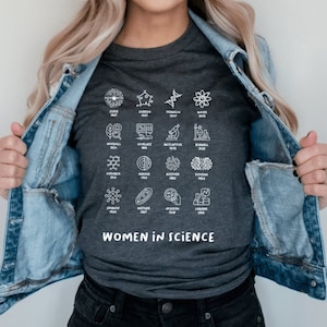 Women in Science Tee Shirt, Women STEM Shirt, Gift for Girl Scientist ...