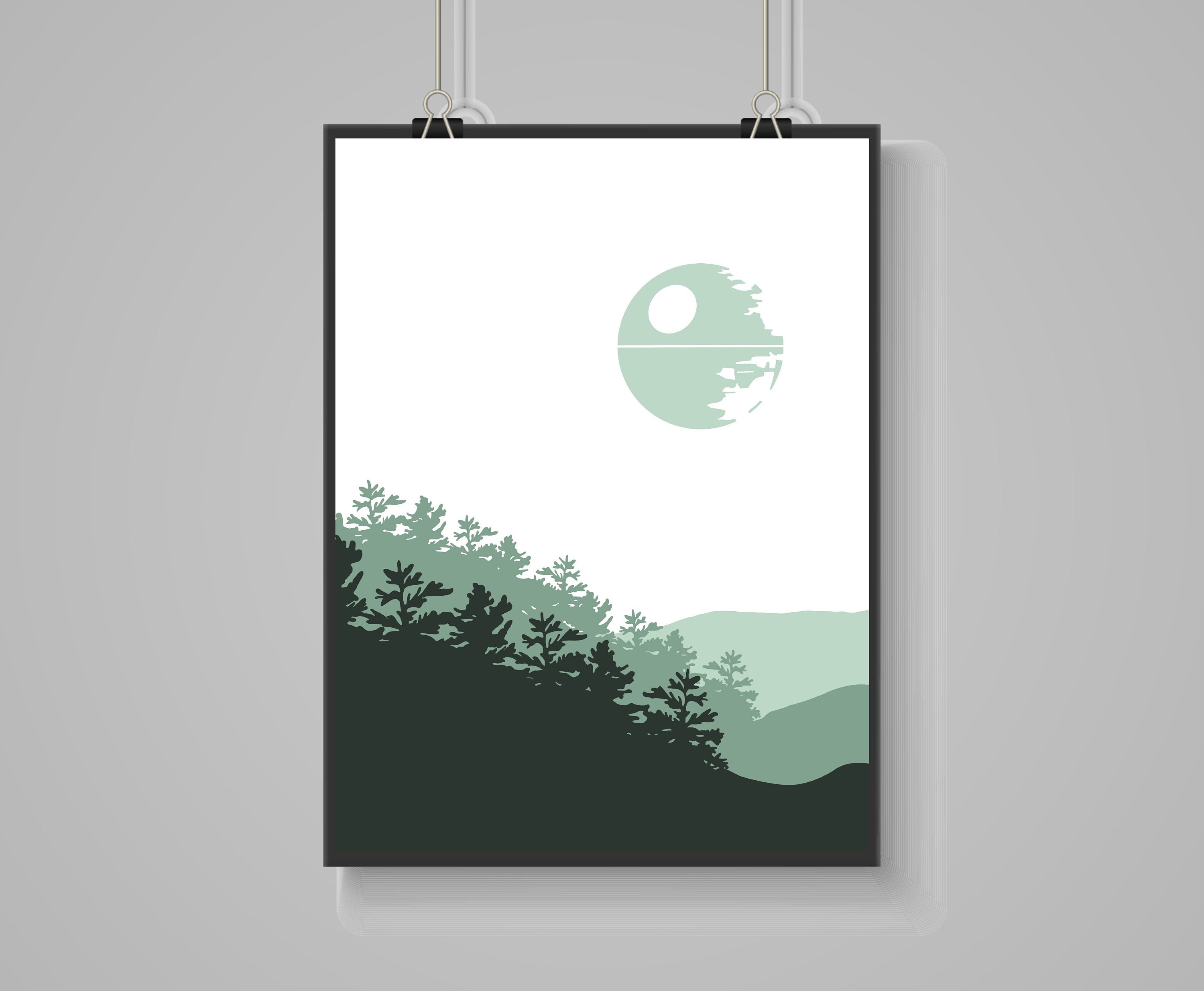 Star Wars Digital Poster Planet Print Minimalistic - Etsy