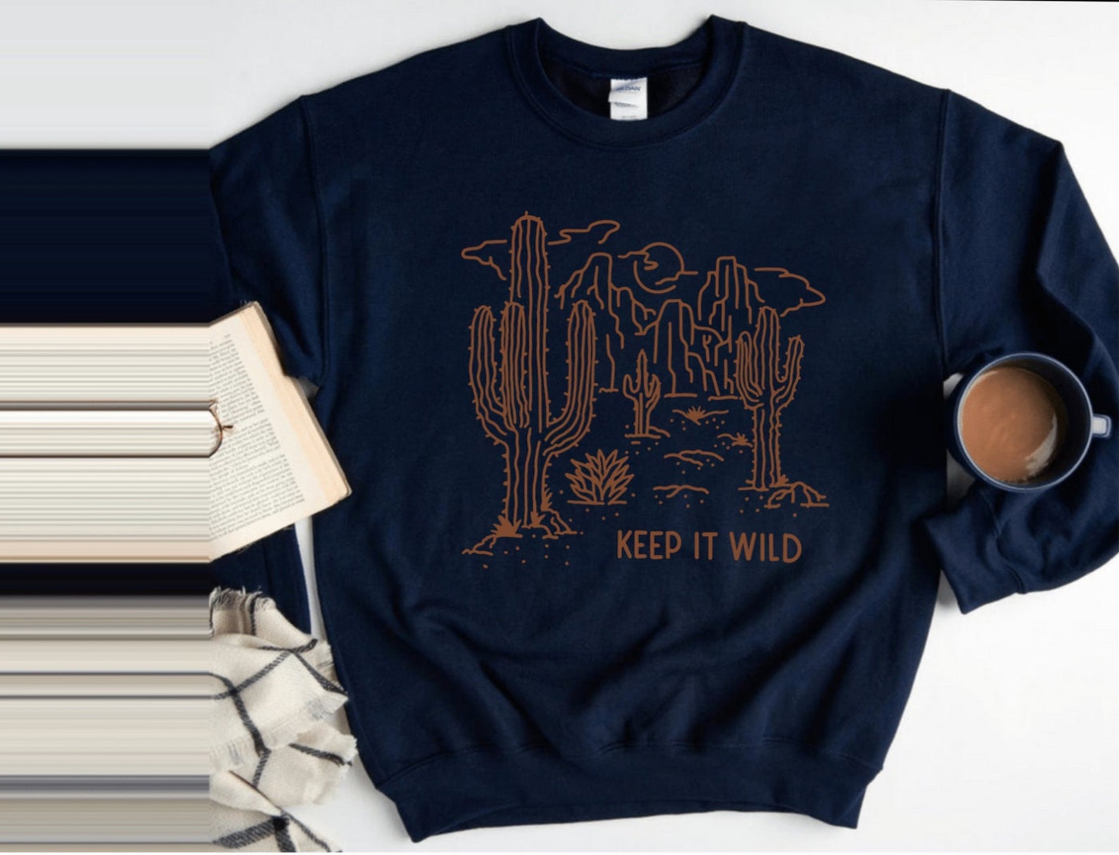 Keep It Wild Sweatshirt, Western Style Crewneck, Vintage Desert ...