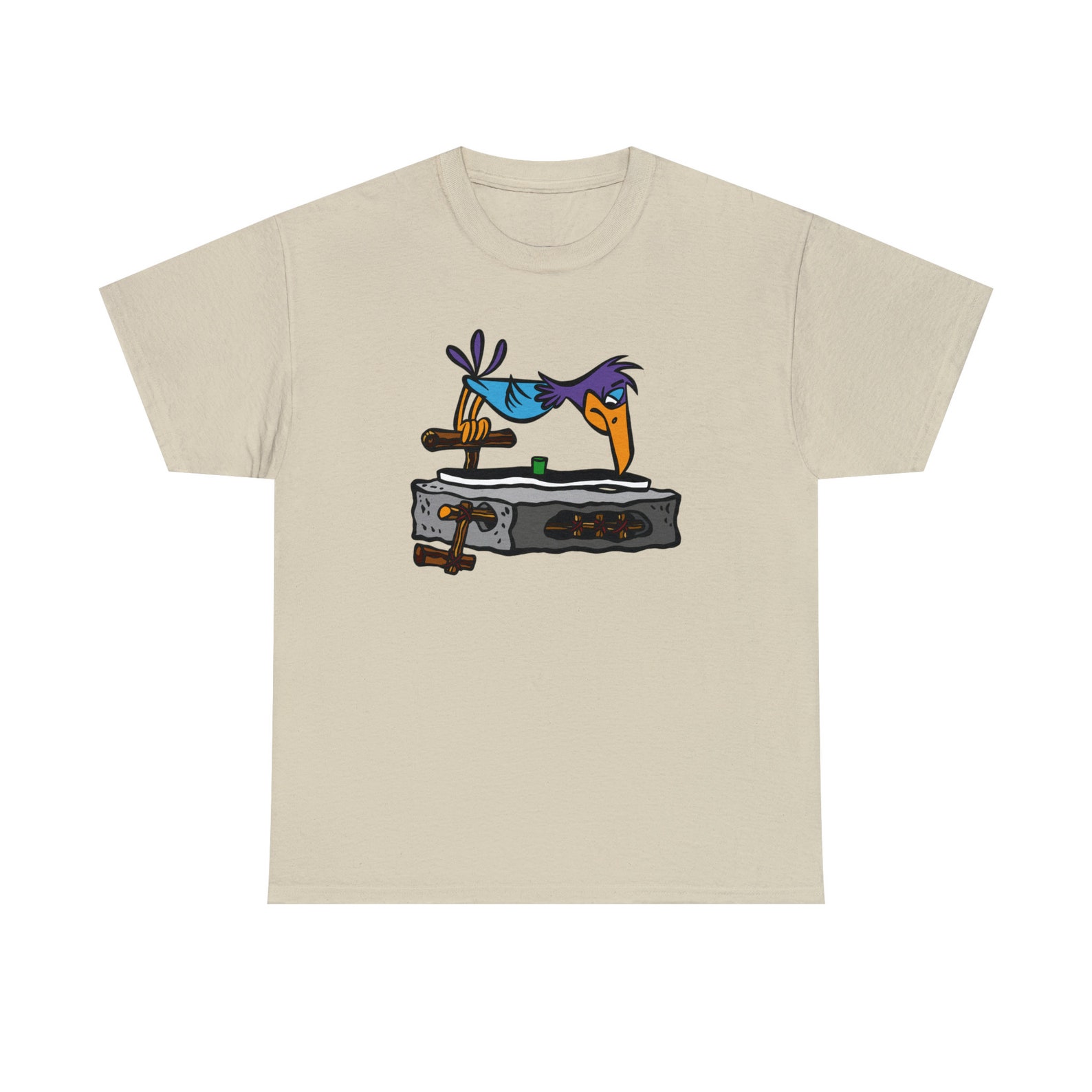 Flintstones Graphic Tee, Flintstones Record Player Bird, Funny Old TV ...