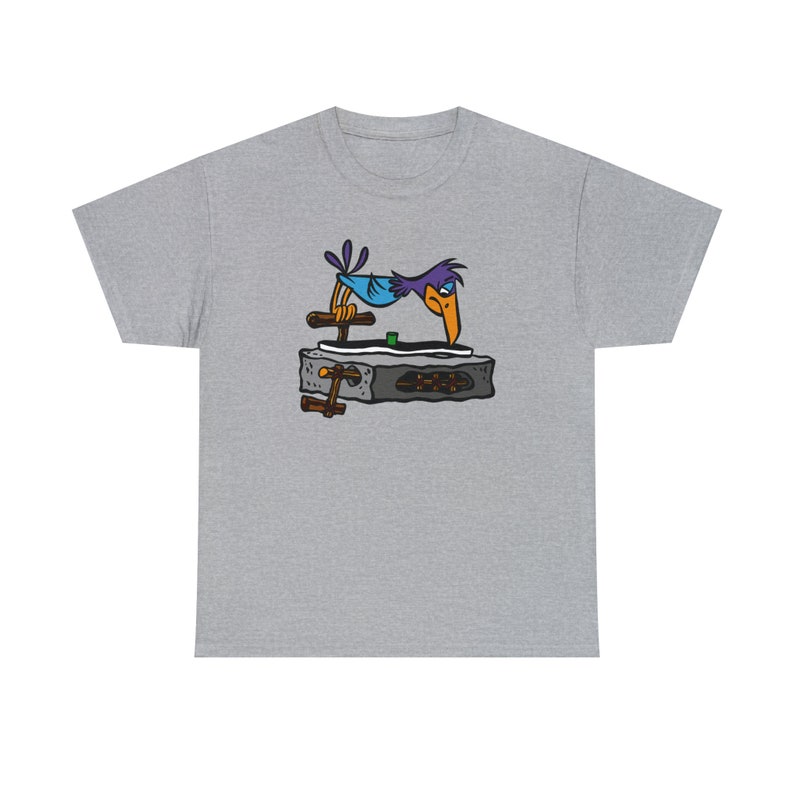 Flintstones Graphic Tee, Flintstones Record Player Bird, Funny Old TV ...