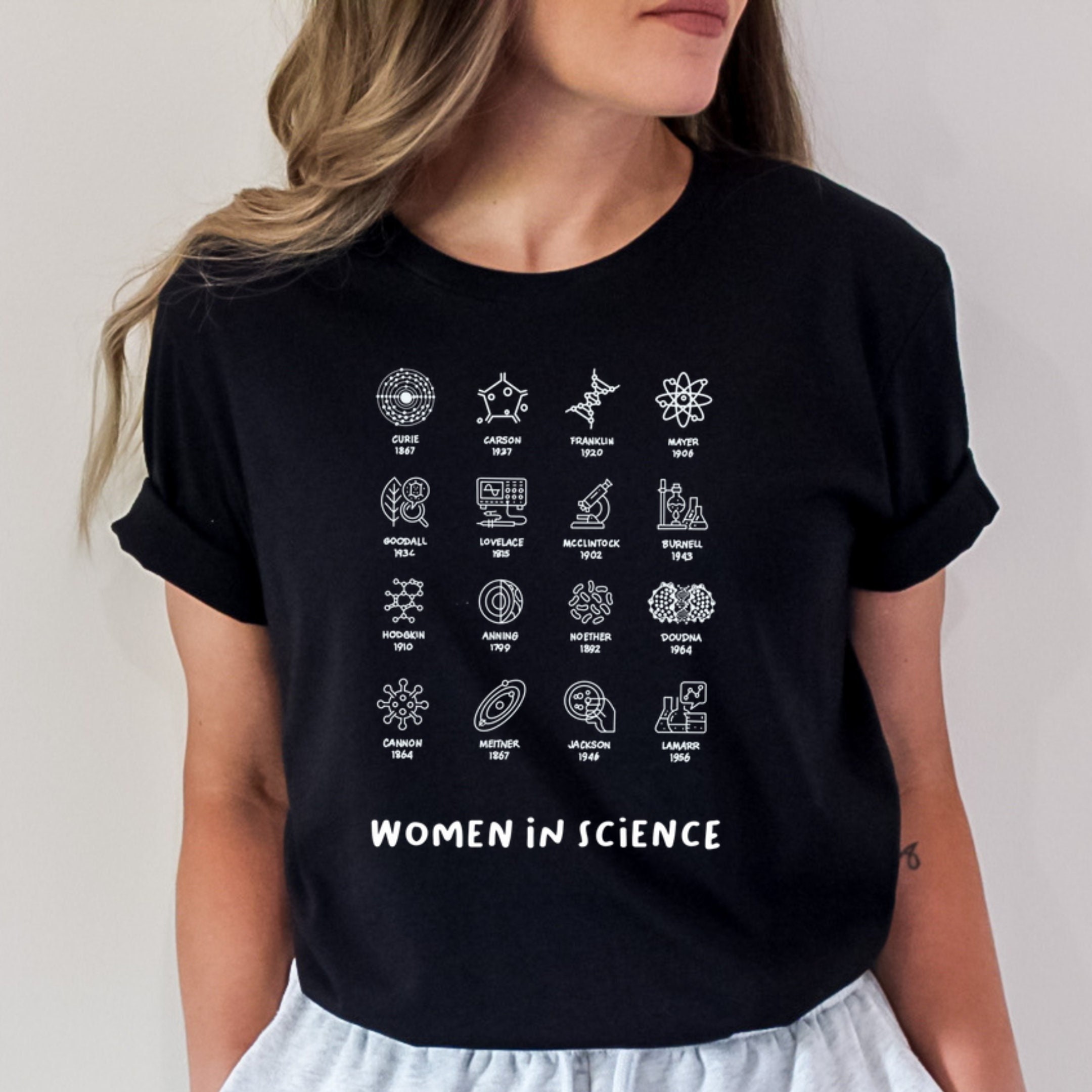 Women in Science Tee Shirt, Women STEM Shirt, Gift for Girl Scientist ...