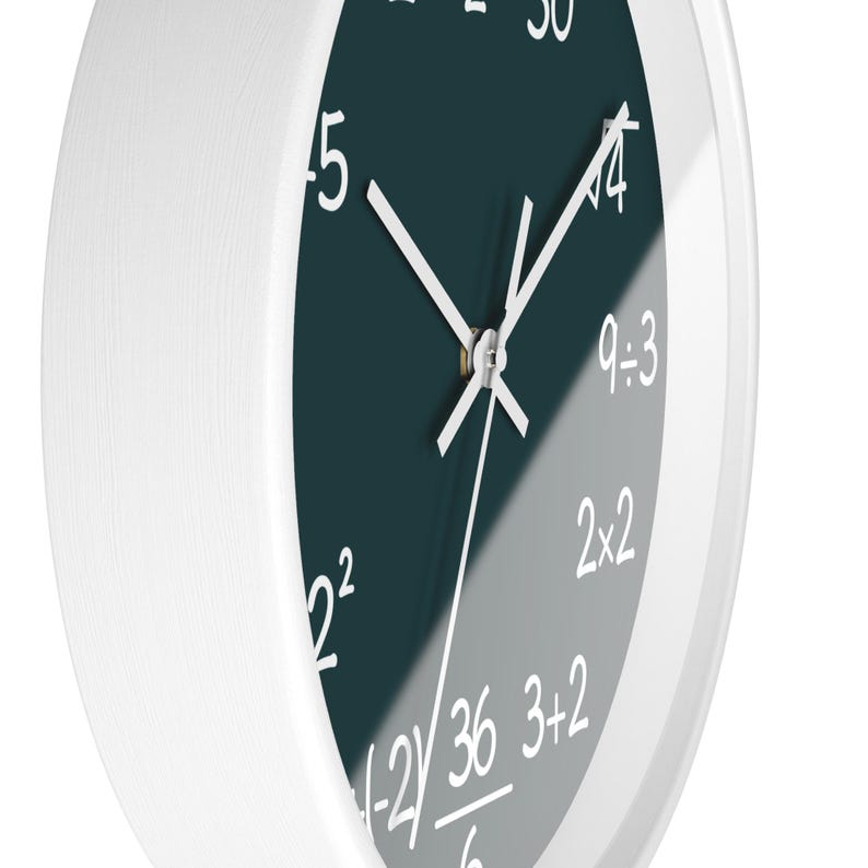 Math Equation Wall Clock, Gift for Math Teachers, Math Wall Decor - Etsy