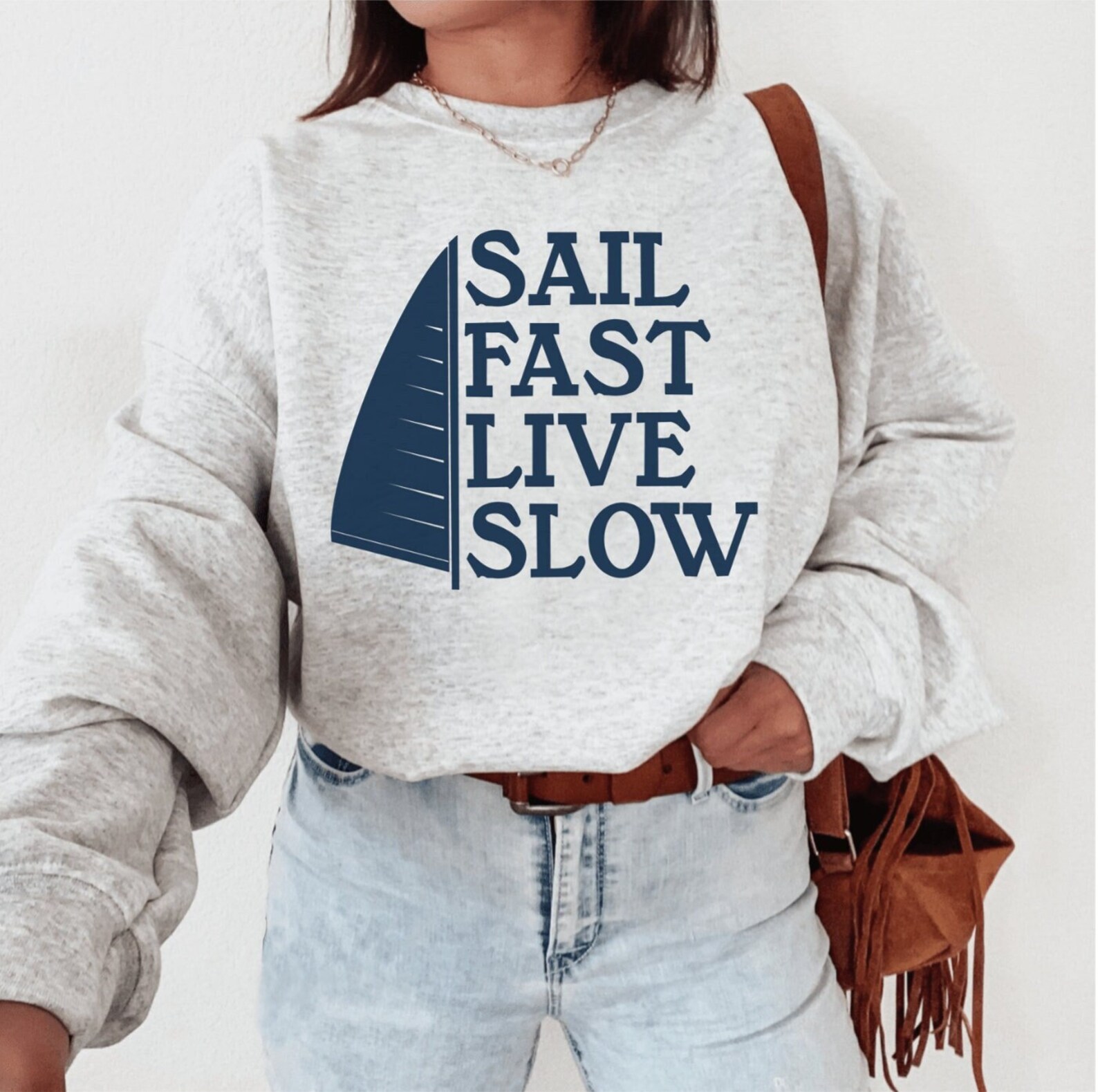 Sail Fast Live Slow Sweatshirt, Sailing Crewneck, Gift for Sailor - Etsy