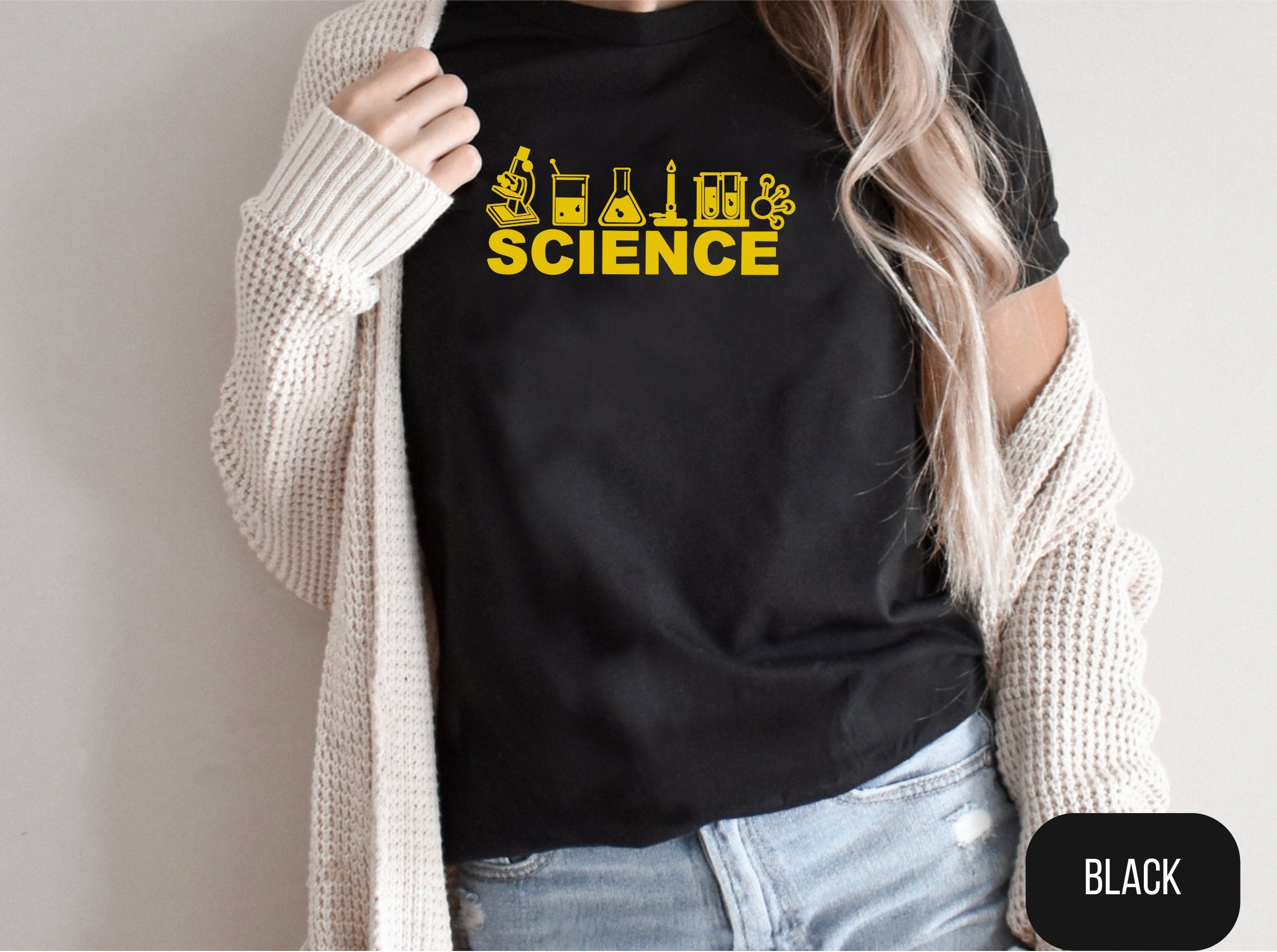Science Lab Equipment Tee, Women in Science Tee Shirt, Gift for Girl ...
