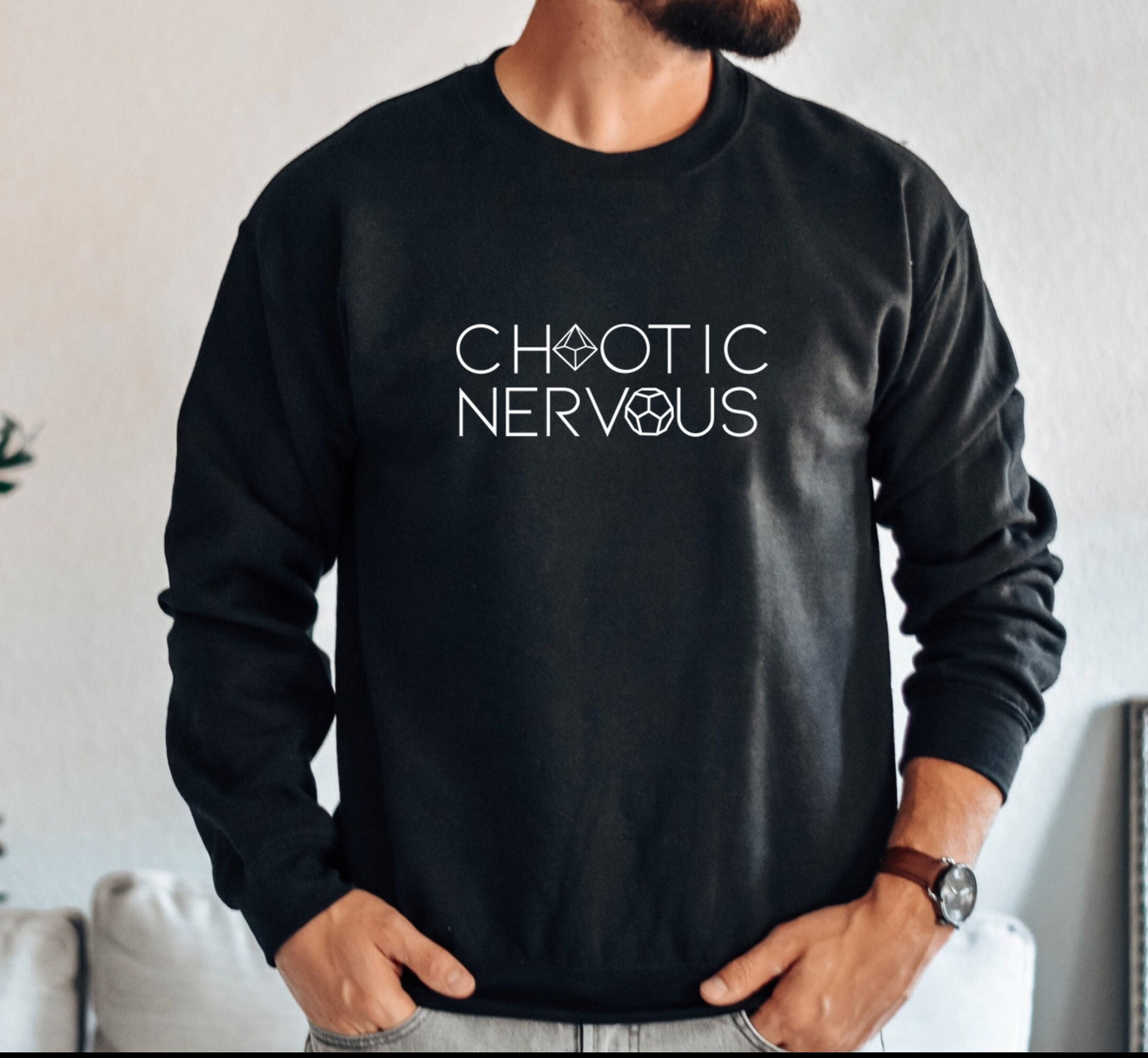 Chaotic Nervous Sweatshirt, Dnd Alignment Crewneck, Dungeons and ...