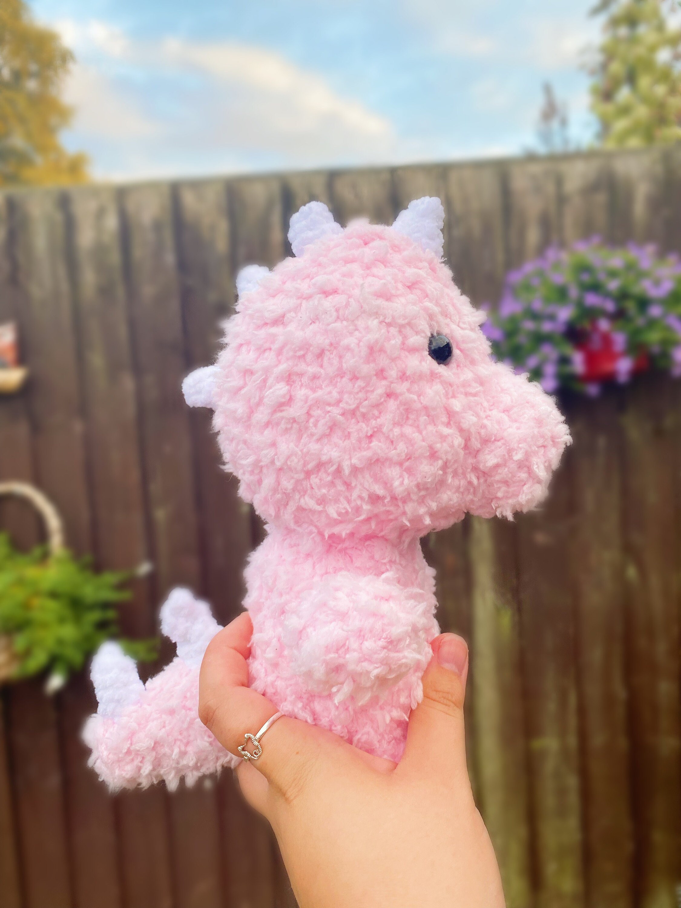 Pink Cotton Candy Fluffy Dinosaur Plush Dino Plushie Tiktok - Etsy