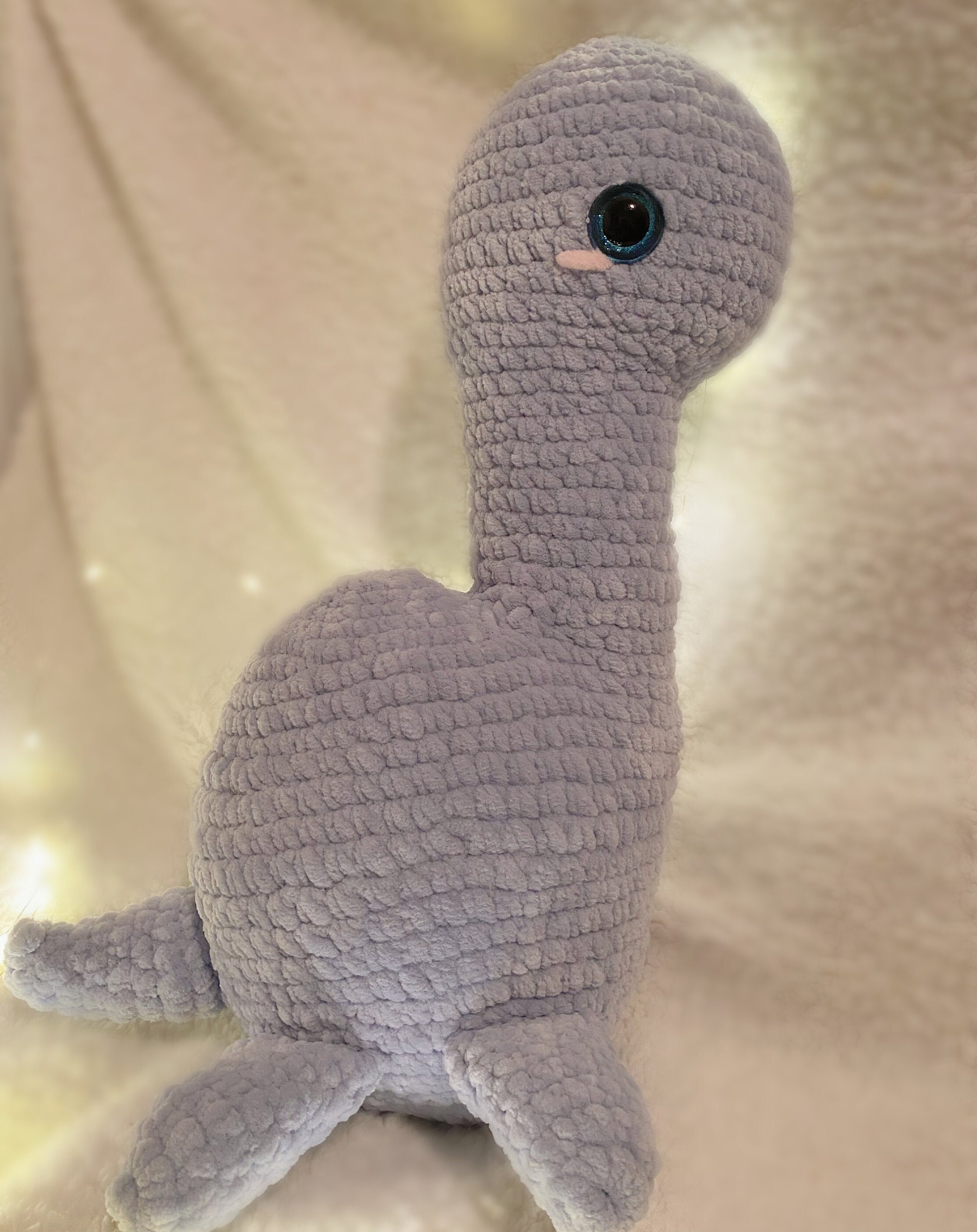 Giant Brontosaurus Plushie, Crochet Dinosaur Plush Teddy - Etsy