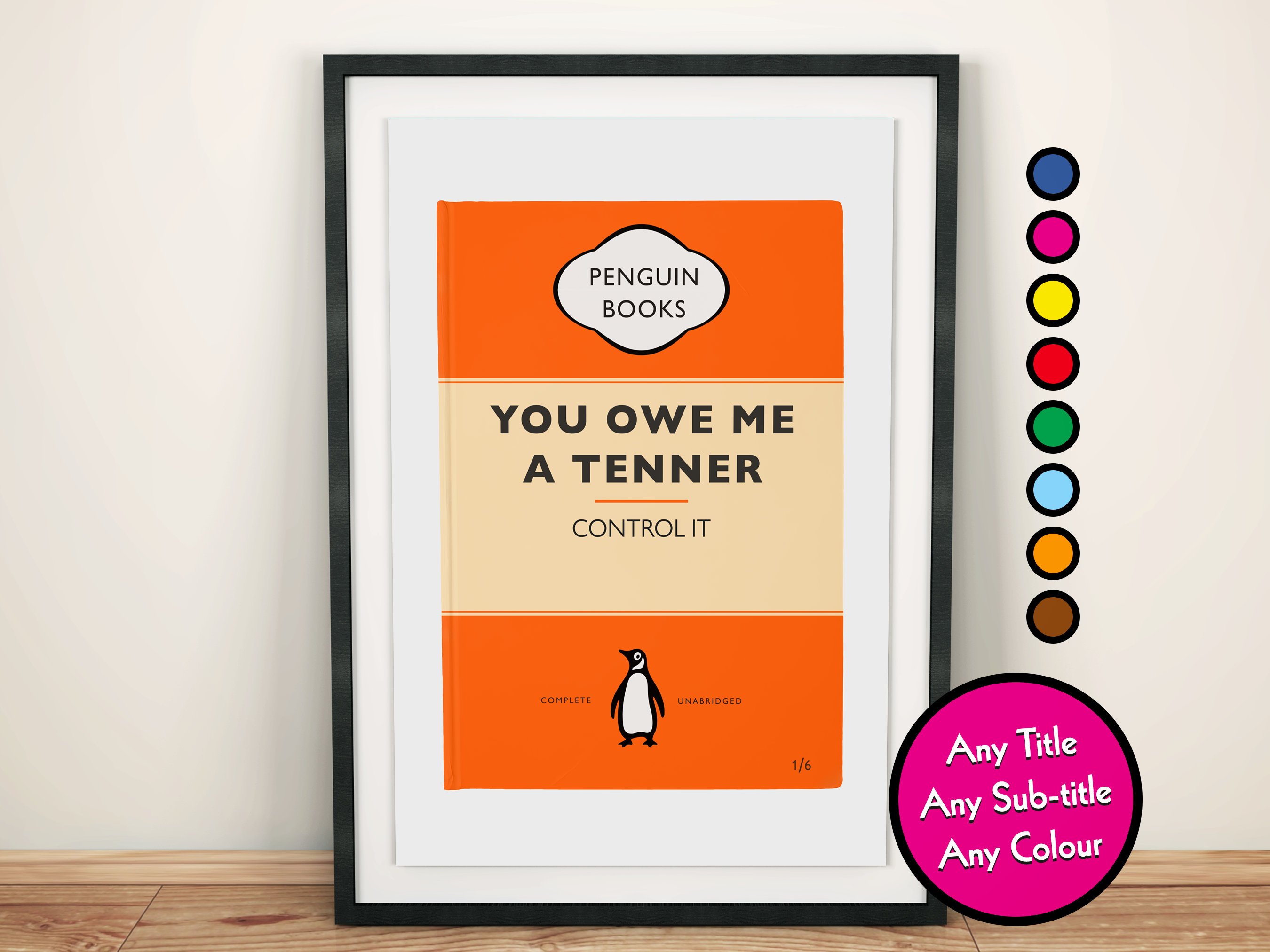 Custom Penguin Book Cover Poster | Personalised Book Print | Classic ...