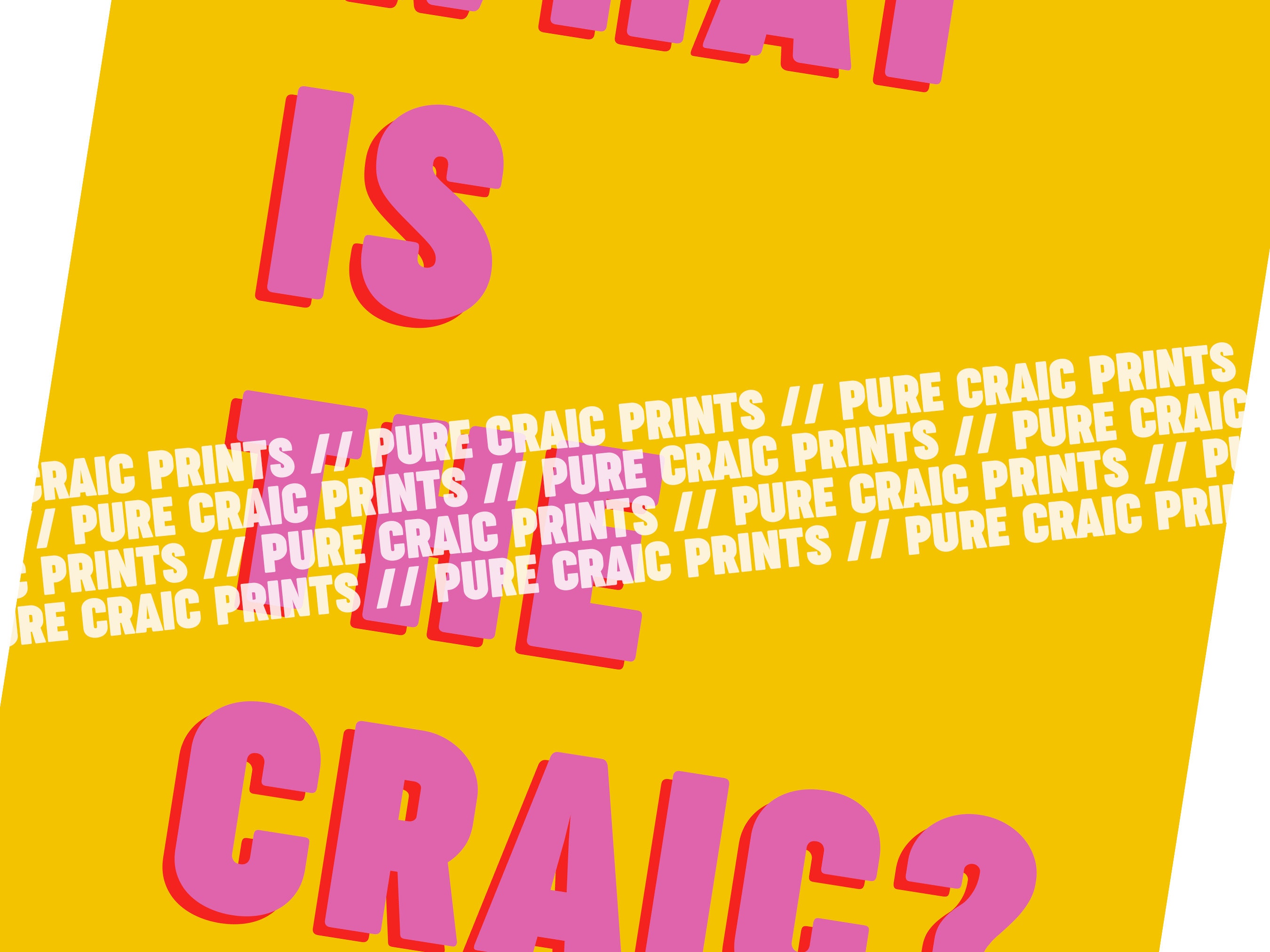 What is the Craic Wall Art Print, Northern Irish Craic, Housewarming ...