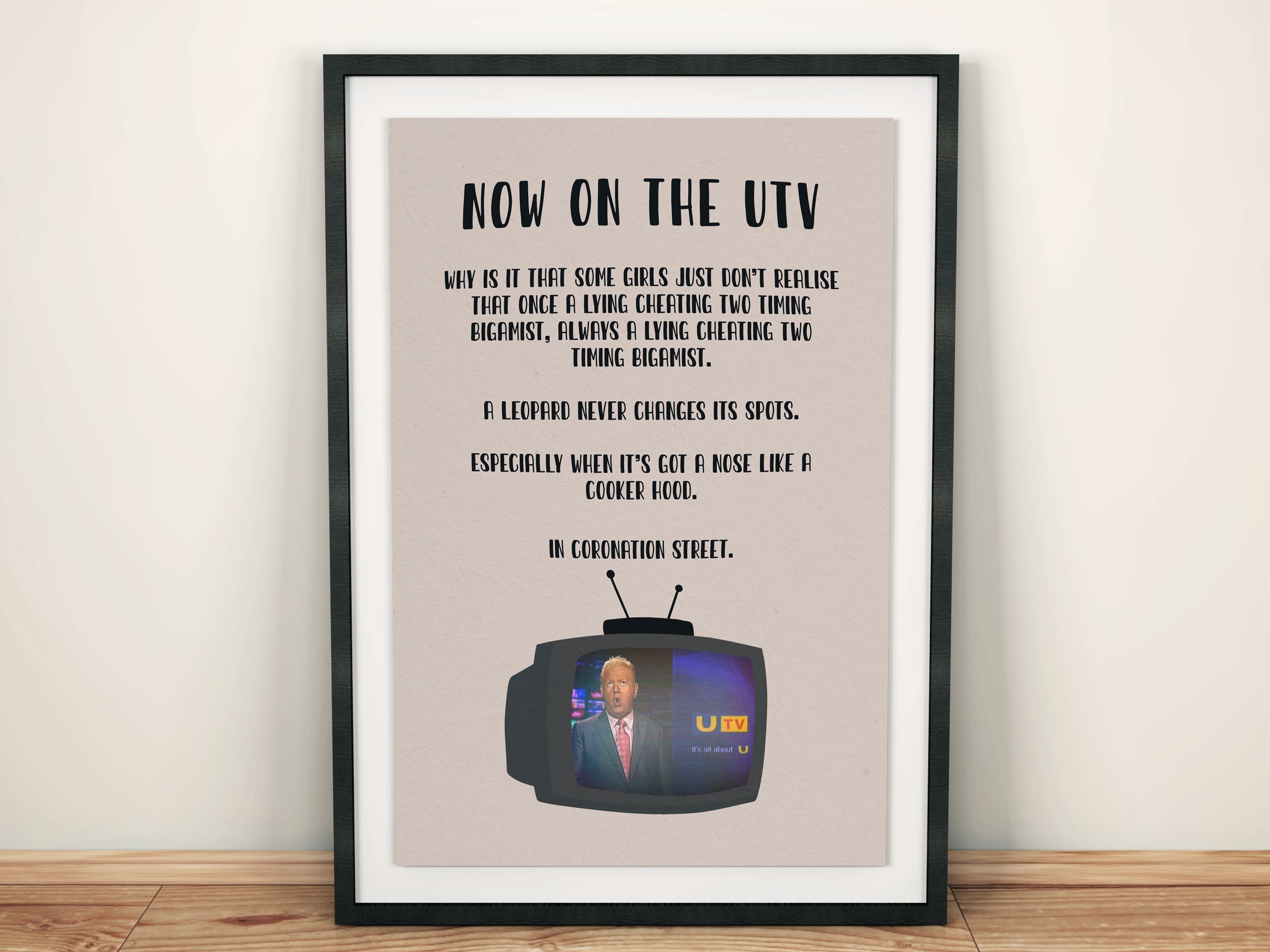 Now on the UTV Julian Simmons Wall Art Print, Northern Irish Craic ...