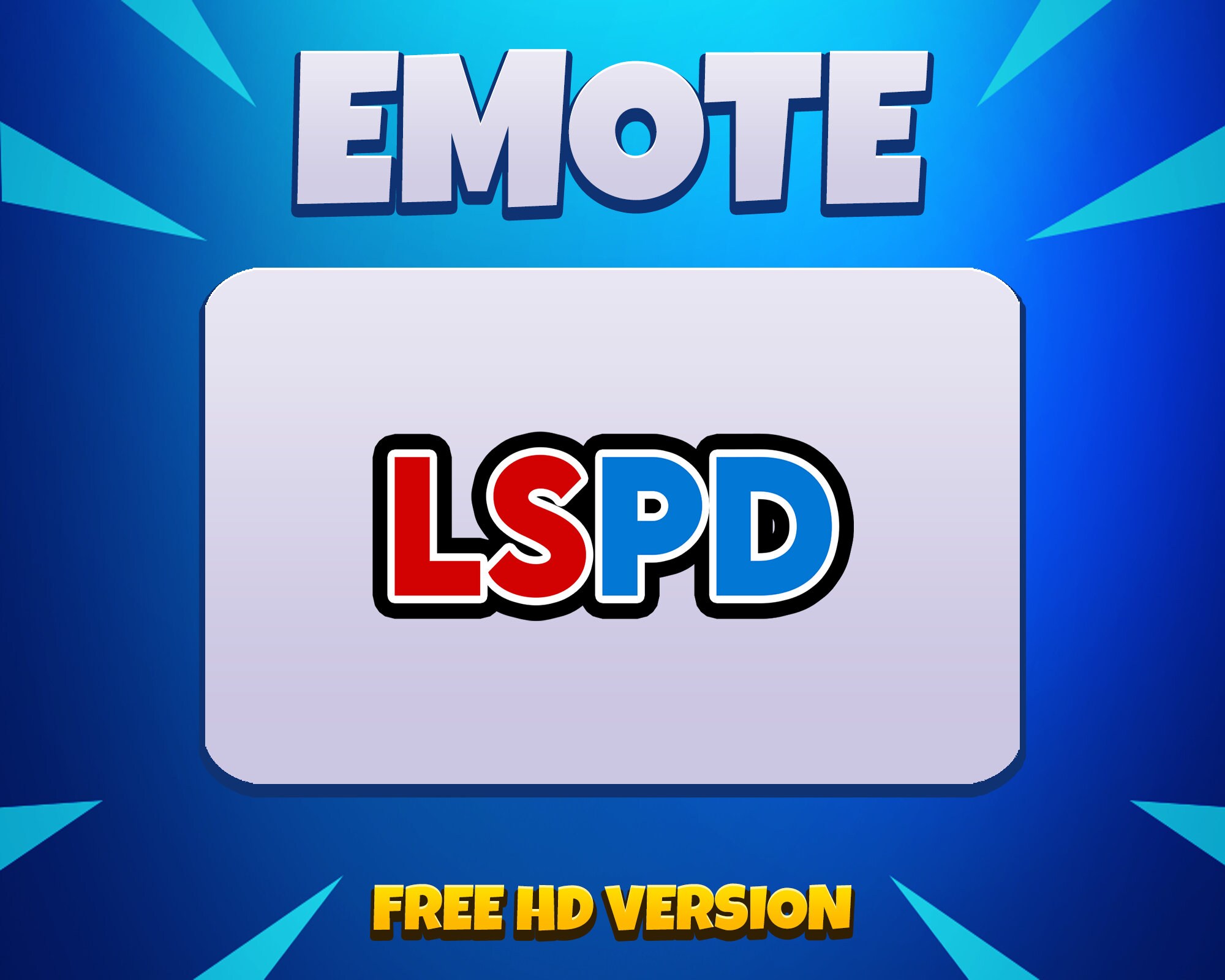 LSPD EMOTE GTA Style Twitch Discord Facebook Gaming - Etsy UK