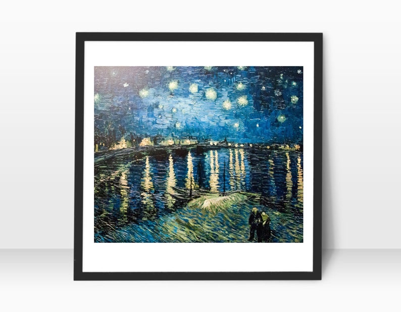Van Gogh Starry Night Print, Vincent Van Gogh Famous Painting, Starry ...
