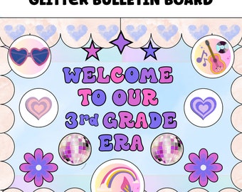 In Our Era Board Printable Bulletin Board Kit Groovy Classroom Decor ...