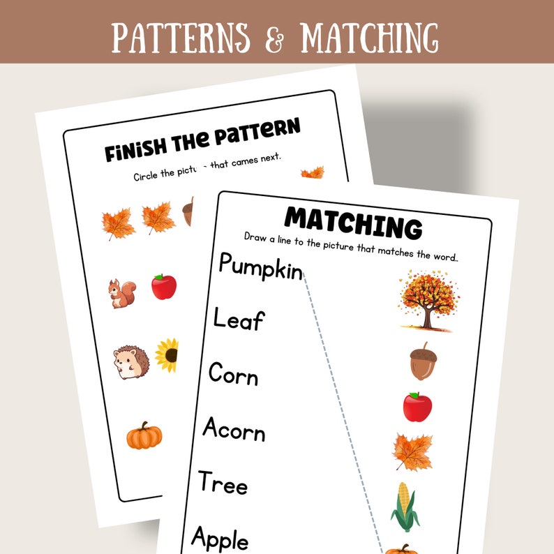 Fall Morning Menu Pages, Homeschool Morning Menu, Kindergarten ...