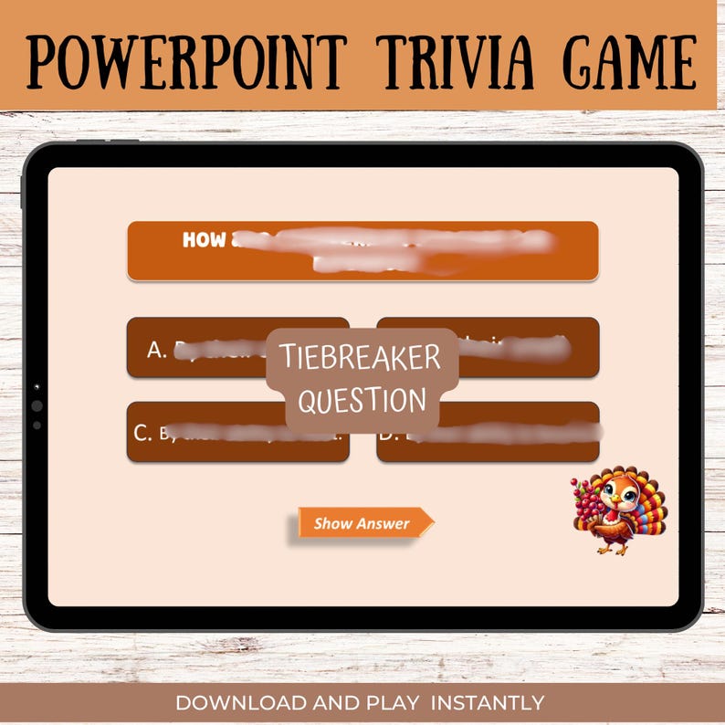 Thanksgiving Trivia Powerpoint Game –fun Powerpoint Trivia - Family ...