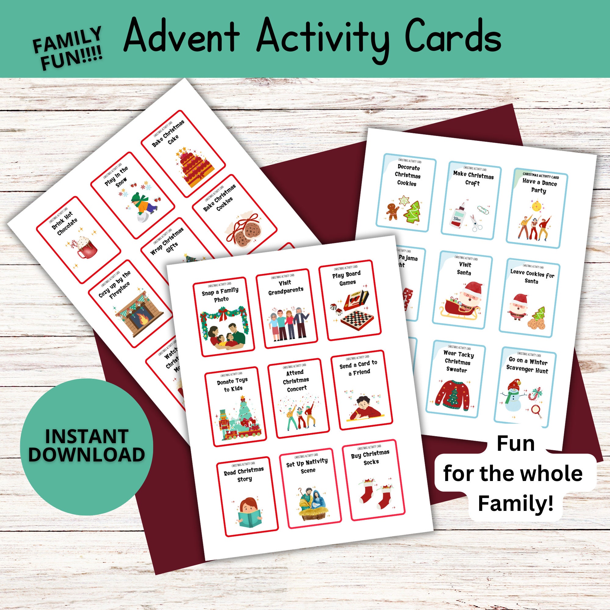 Christmas Fun for Kids: Printable Activity Bundle With Over 25 Engaging ...