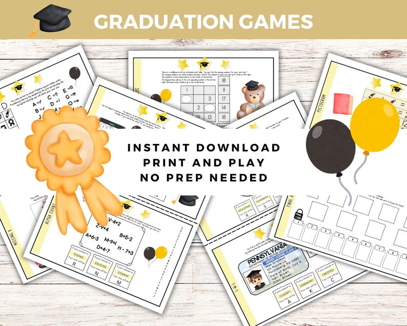 Graduation Escape Room | Printable Escape Room Game | Family Game Night ...