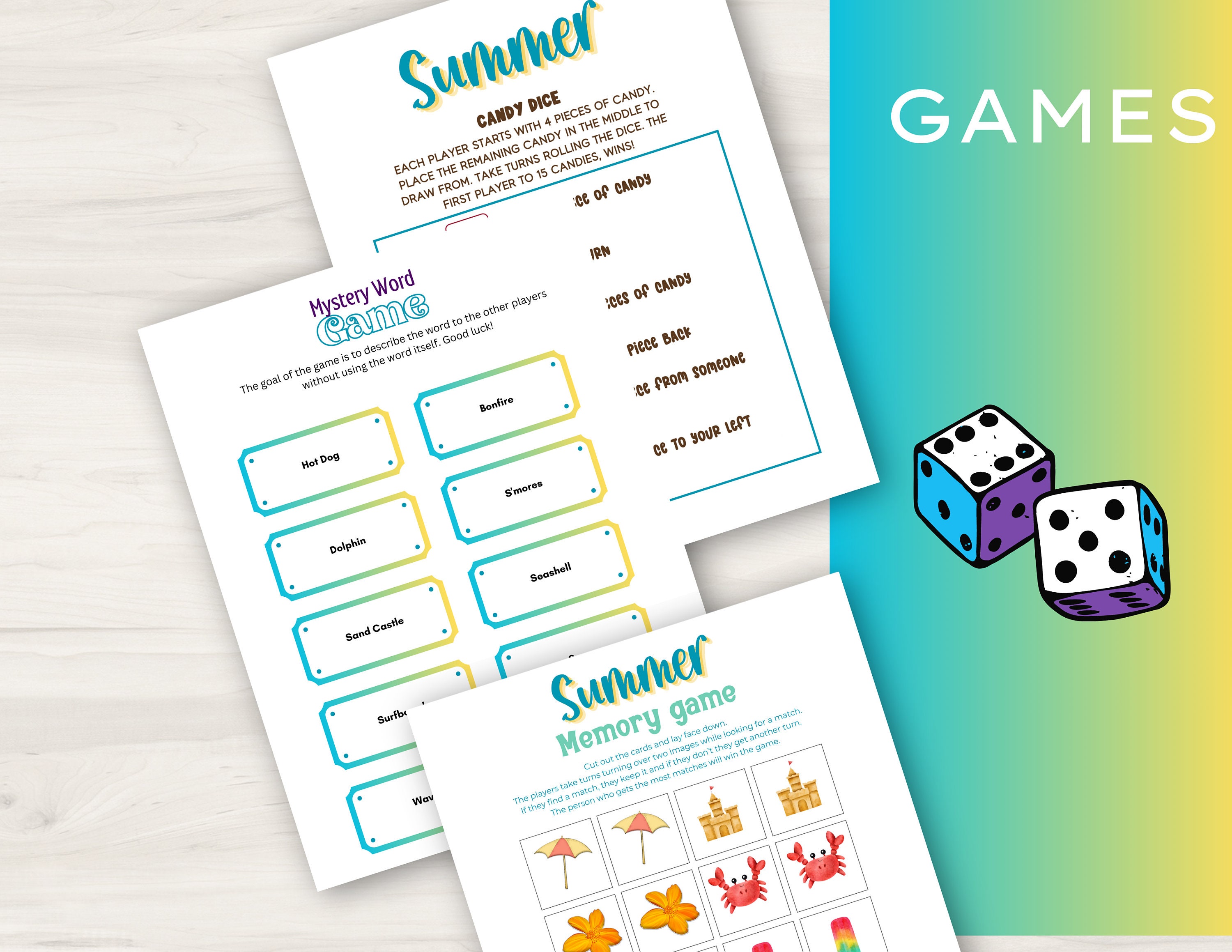 Summer Kids Activity Bundle, Summer Coloring Pages, Word Search, Summer ...