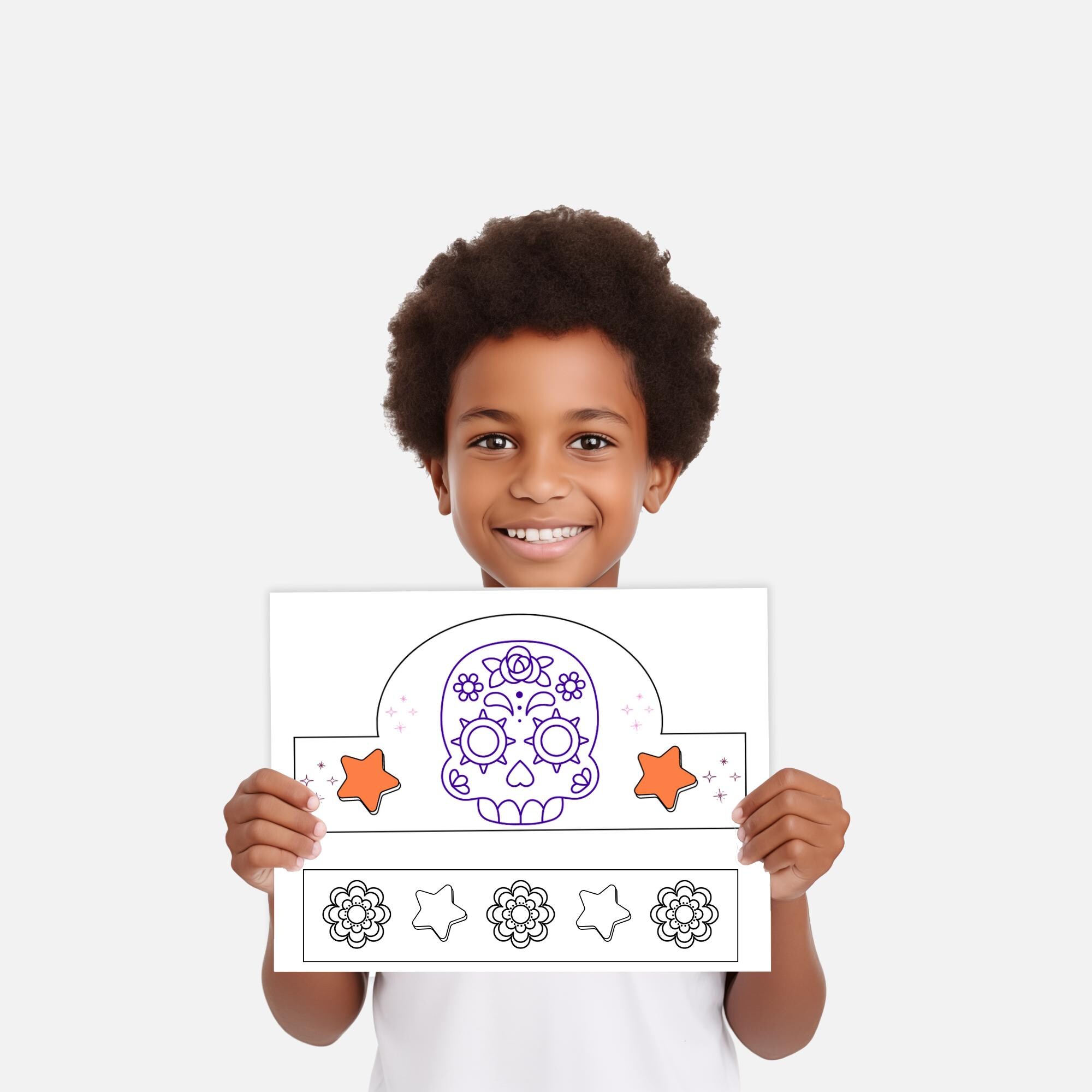 Dia De Los Muertos Paper Crown Activity for Kids – 6 Festive Designs ...