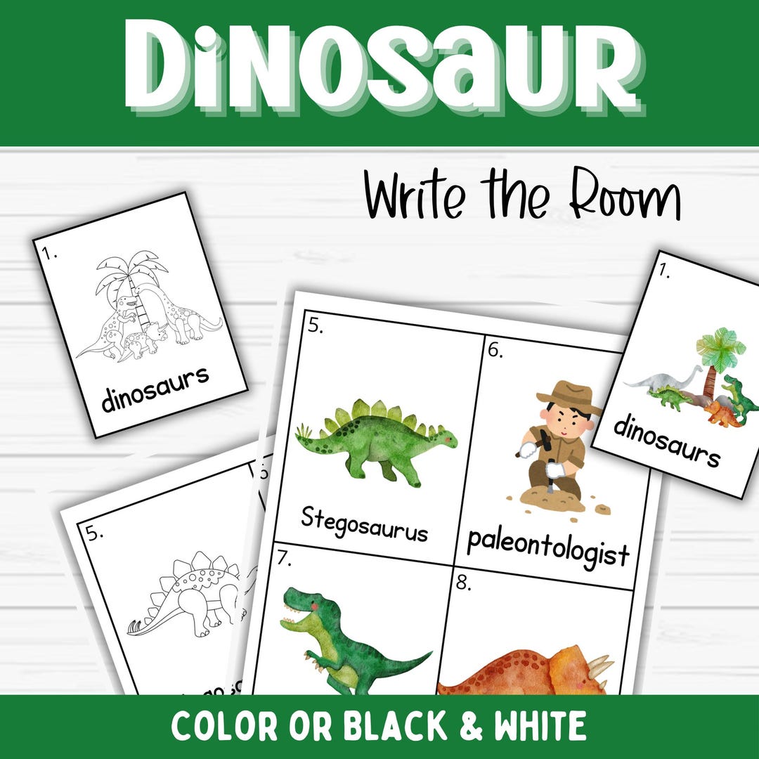 Dinosaur Write the Room | Fun Dinosaur Activity for Kids | Dinosaur ...