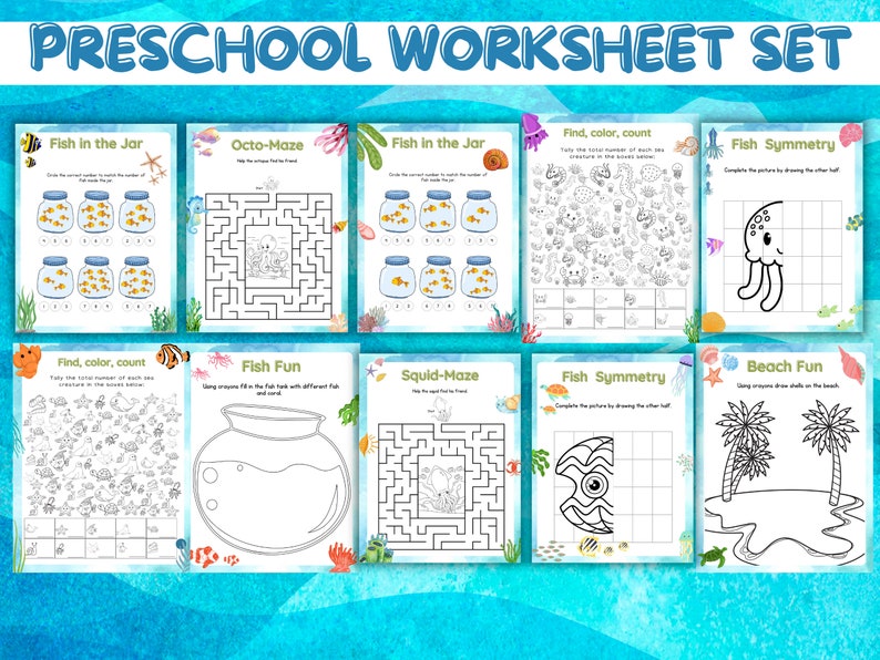 Under the Sea Preschool Worksheets Pre-k Activities Kindergarten ...