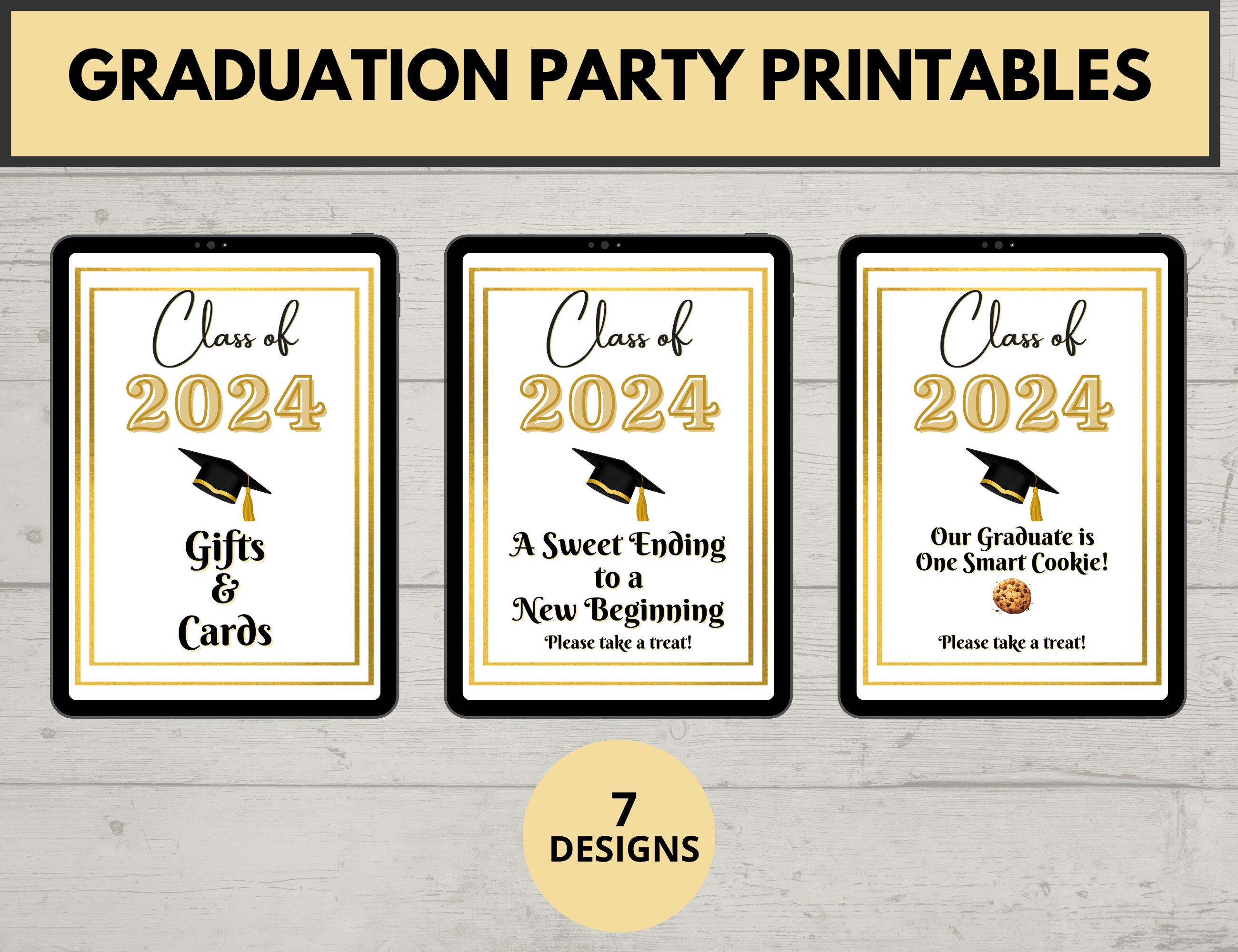 Graduation Party Table Signs Printable Grad Party Signs Graduation ...