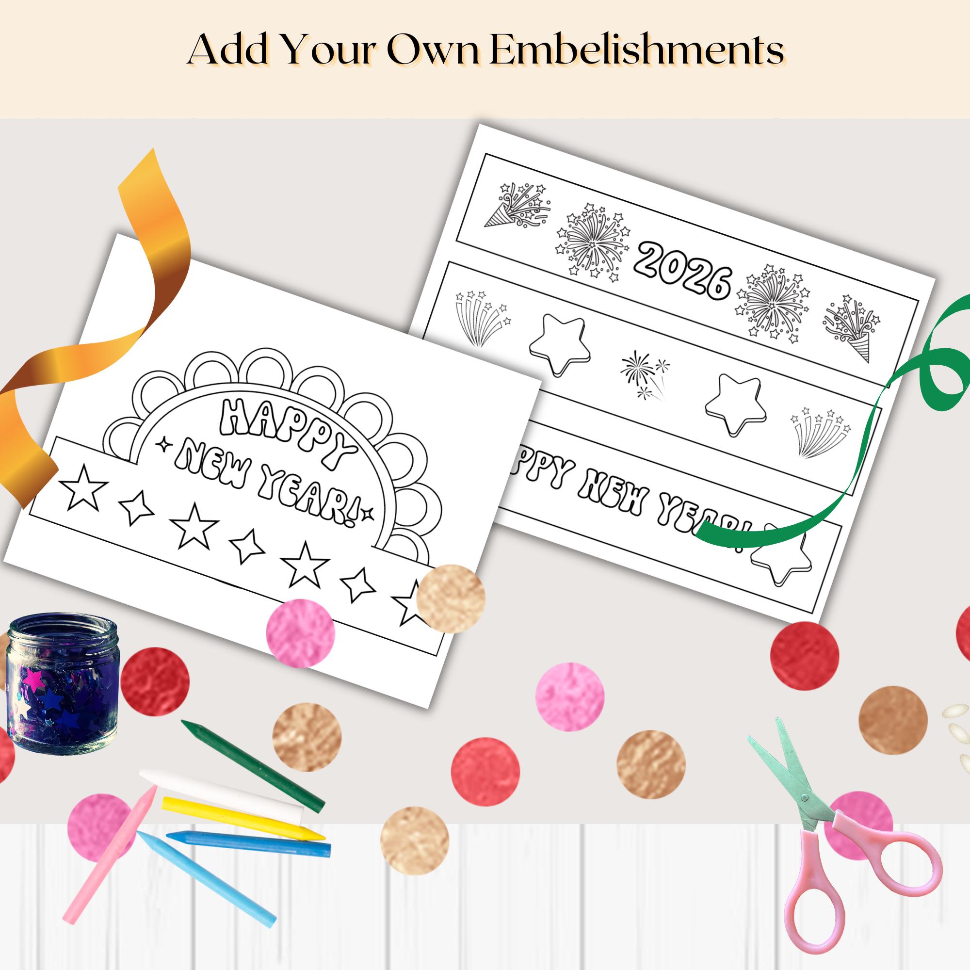 New Year Party Hat Printable - Kids Craft Activity - Fun NYE Craft ...
