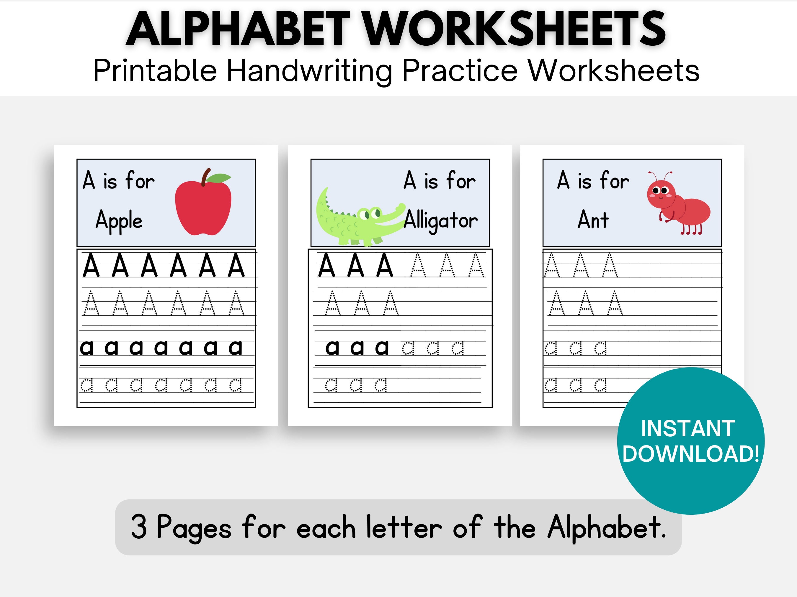 Printable Alphabet Worksheets | ABC Worksheets | Preschool ...