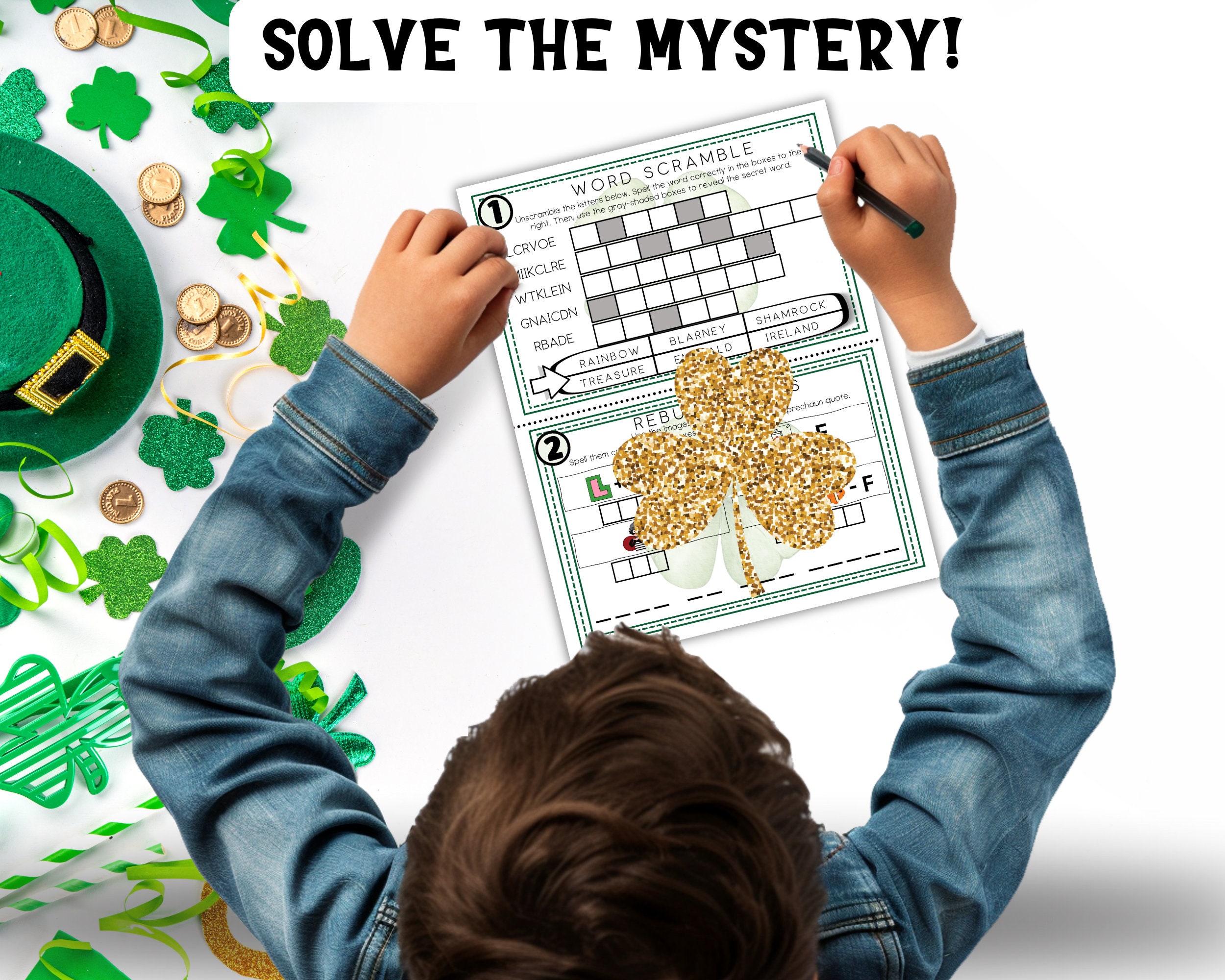 St. Patricks Day Escape Room for Kids. Printable Party Game, Leprechaun ...