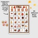 Fall BINGO Game for Kids and Adults, Friendsgiving Printable Games ...