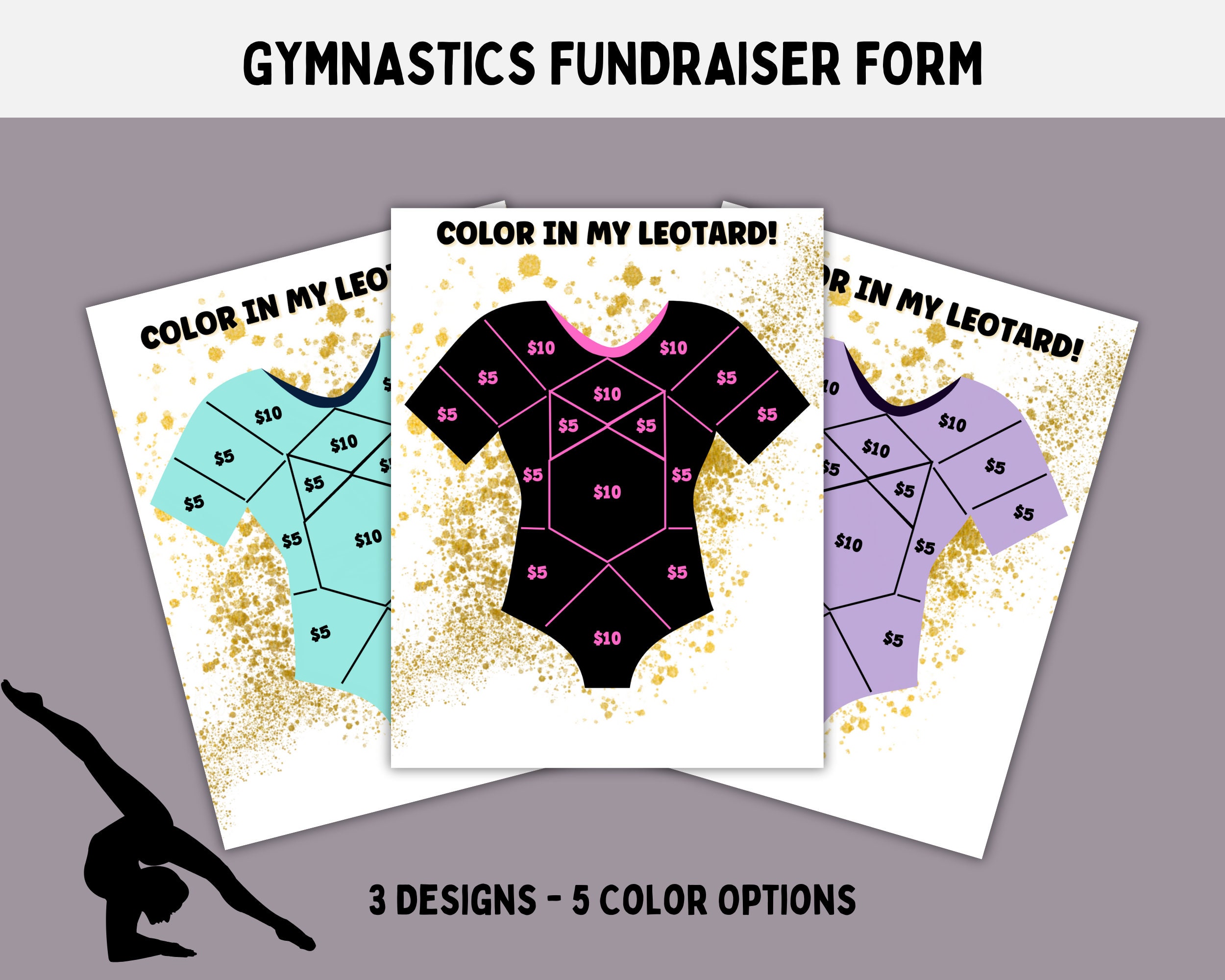 Dance Fundraiser - Gymnastics Fundraiser - Color My Leotard Fundraiser ...