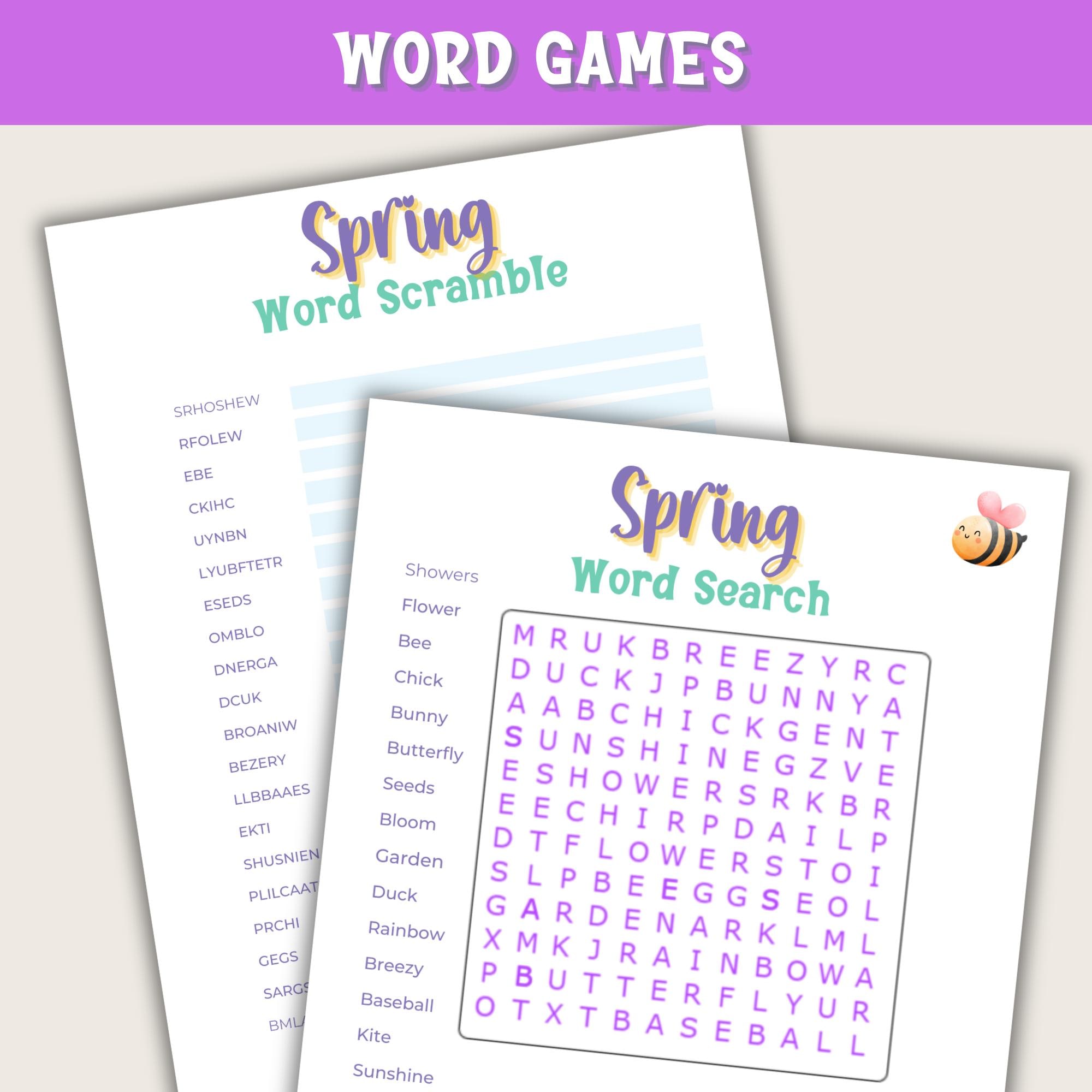Easter Activity Bundle for Kids – Printable Spring Games, Family Game ...