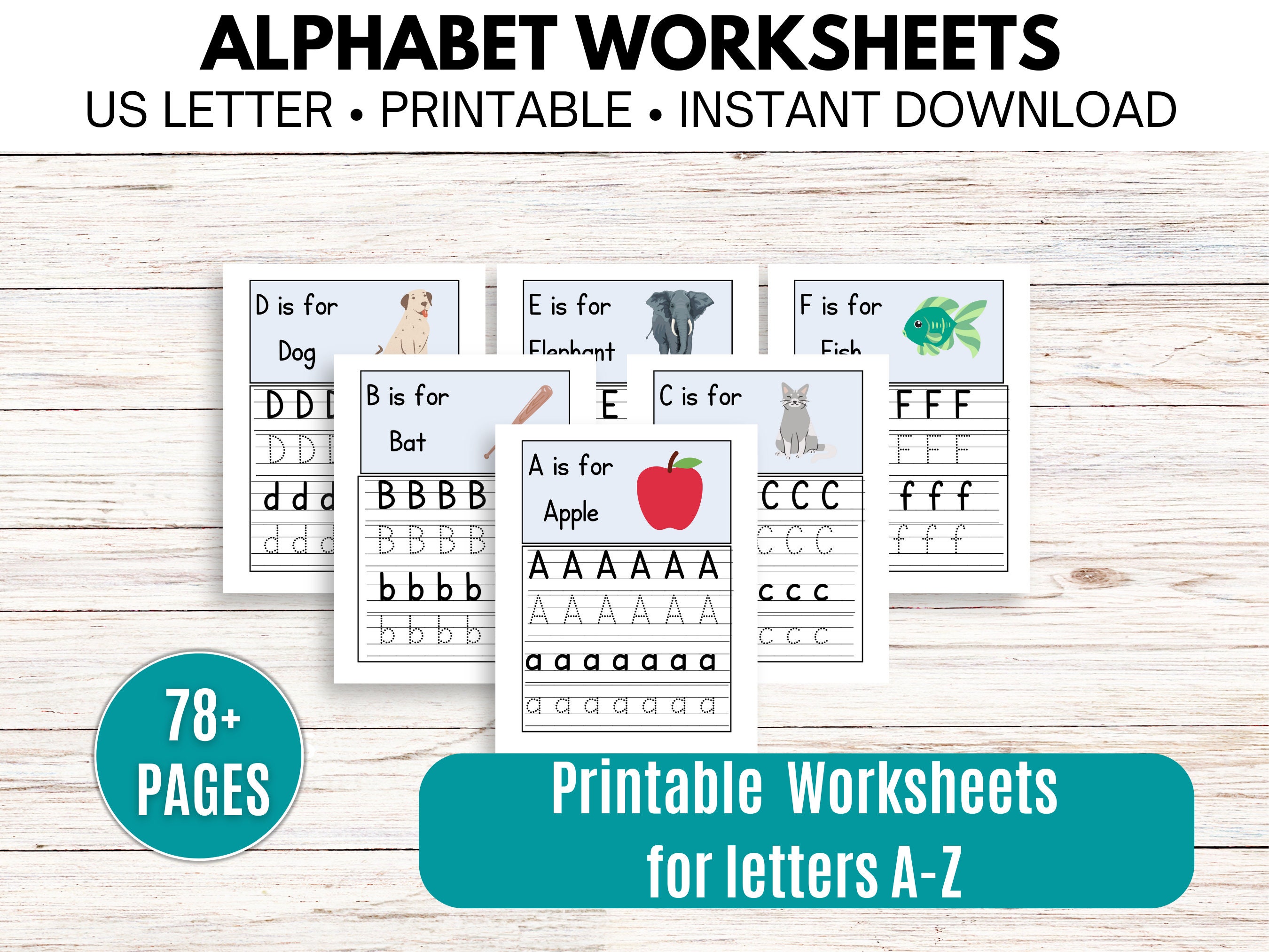 Printable Alphabet Worksheets | ABC Worksheets | Preschool ...
