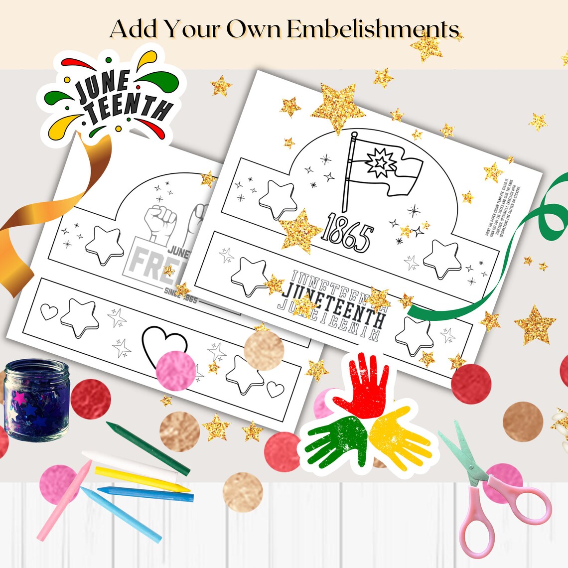 Juneteenth Printable Crown Craft | DIY Celebration Craft | Juneteenth ...