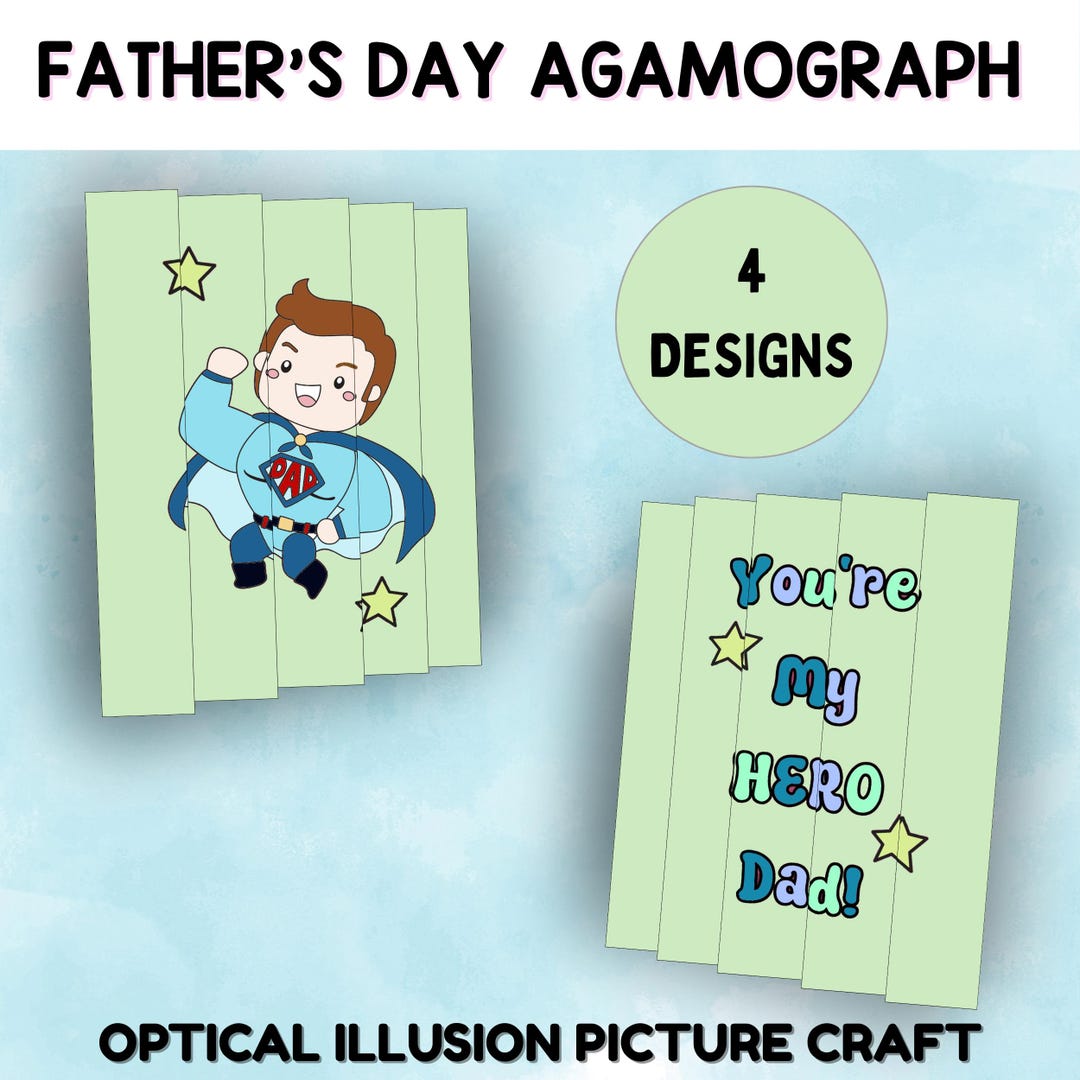 Father's Day Agamograph Craft | Printable Father's Day Activity for ...