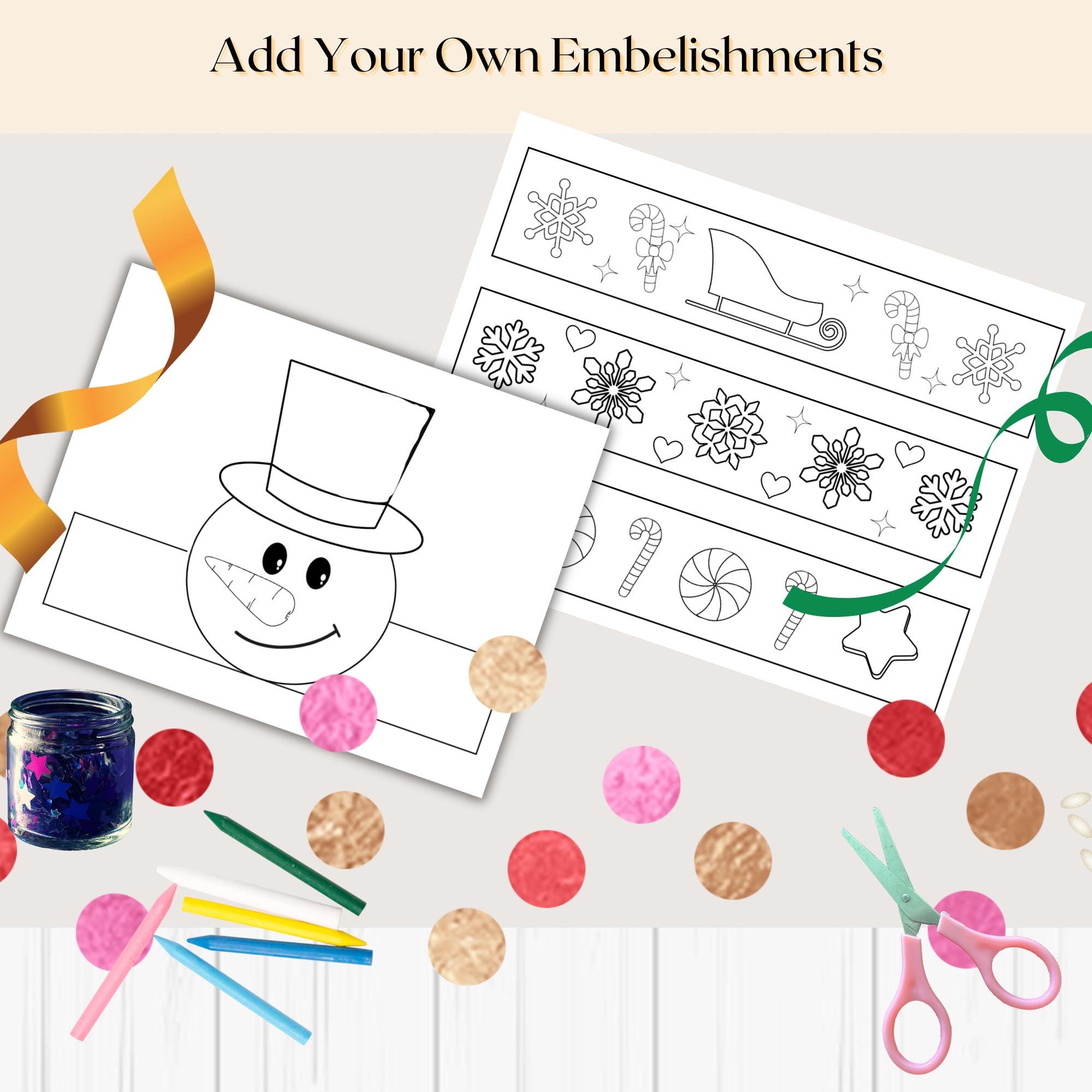 Winter Season Paper Crown Activity for Kids, Holiday DIY Printable Hat ...