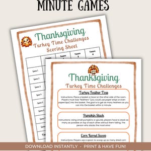 Turkey Time Challenge | Thanksgiving Party Games for Kids & Families ...