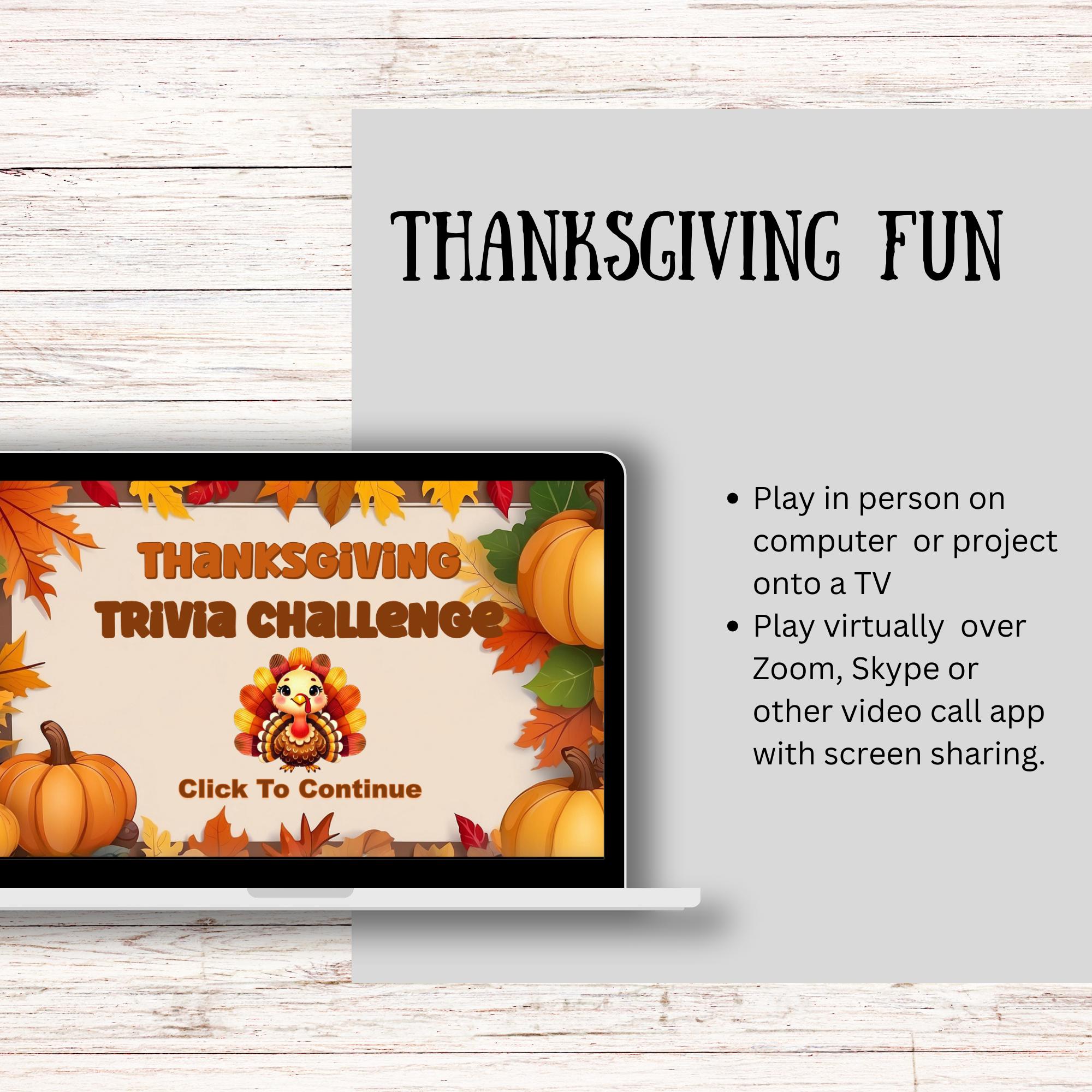 Thanksgiving Trivia Powerpoint Game –fun Powerpoint Trivia - Family ...